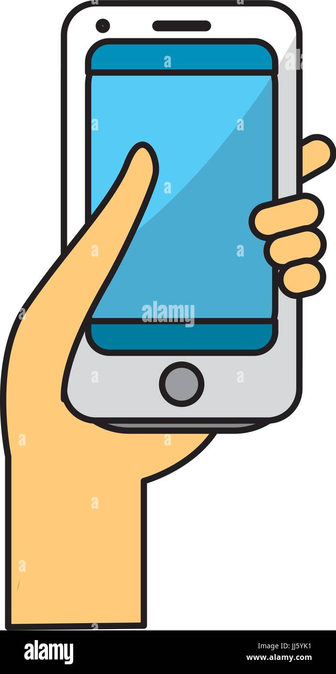 smartphone digital technology to communication in the hand Stock Vector ...