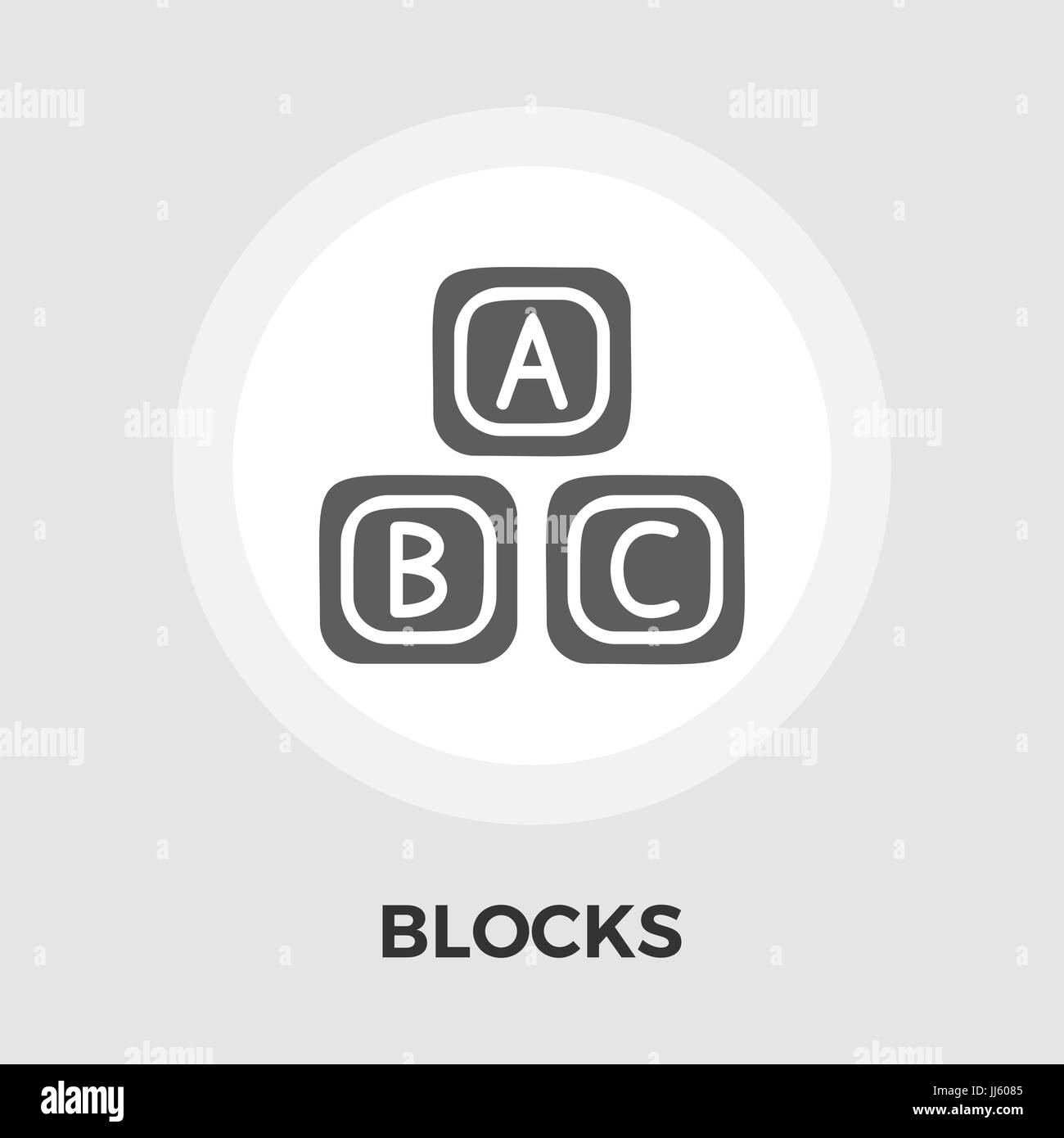 Blocks icon vector. Flat icon isolated on the white background ...