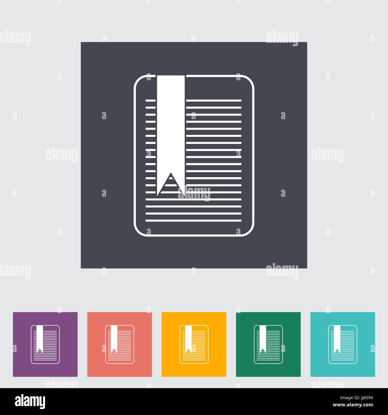 Bookmark. Single flat icon. Vector illustration Stock Vector Image ...