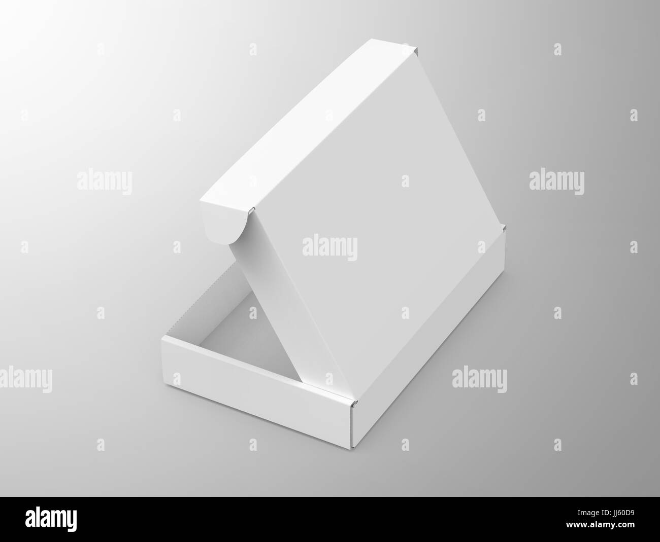 Blank tuck top box template, single open paper box mockup isolated on ...