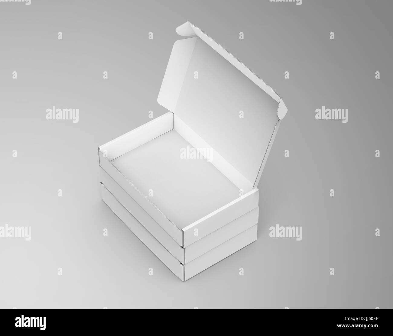 Blank tuck top box template, stack of paper boxes mockup isolated on ...