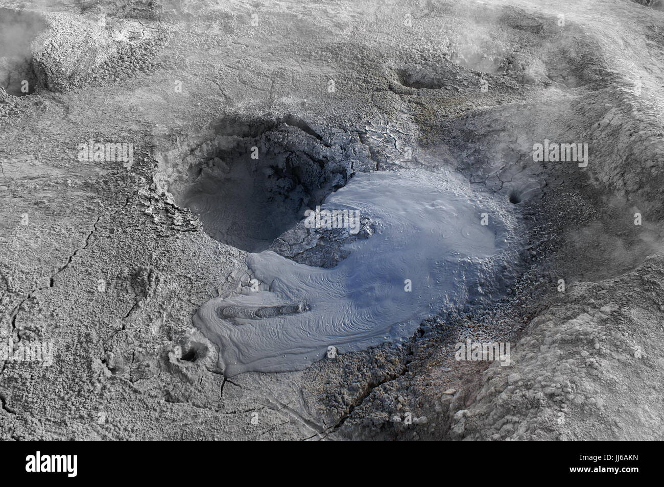Blue steam hole in South America Stock Photo - Alamy