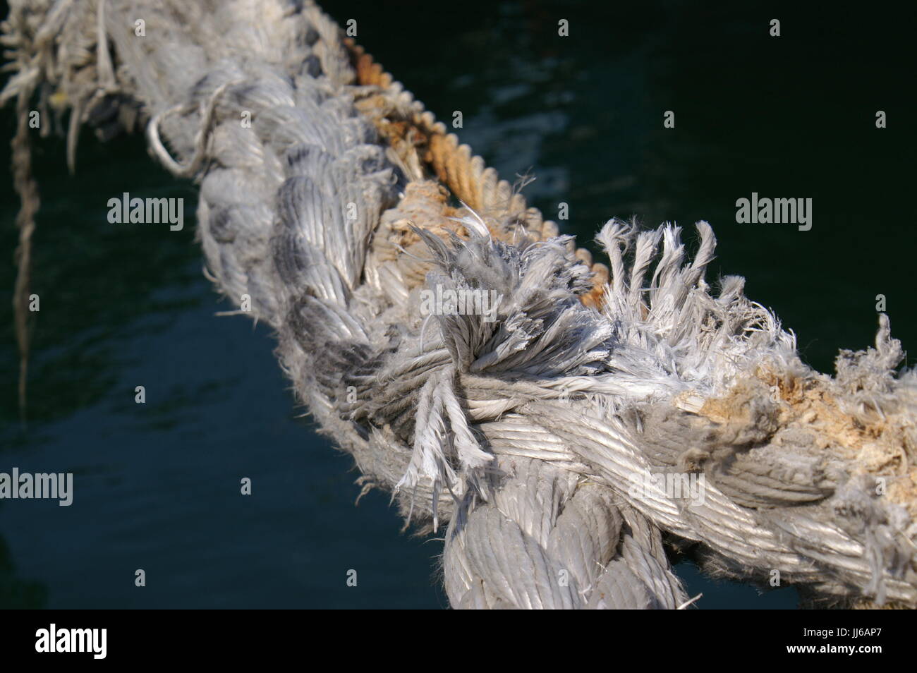 Worn out Boat Ropes Stock Photo - Alamy