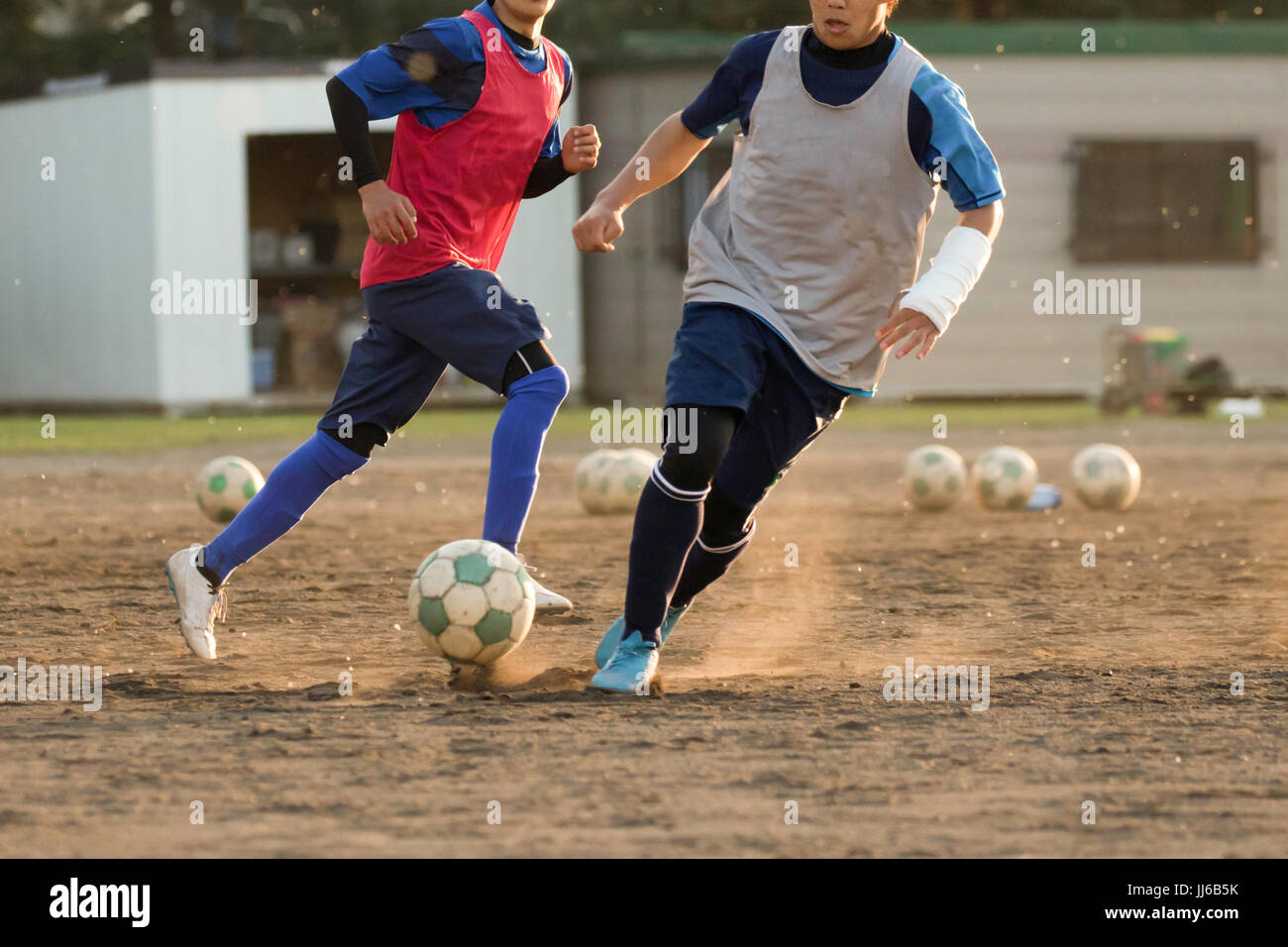 Practice at Soccer Club Stock Photo - Alamy