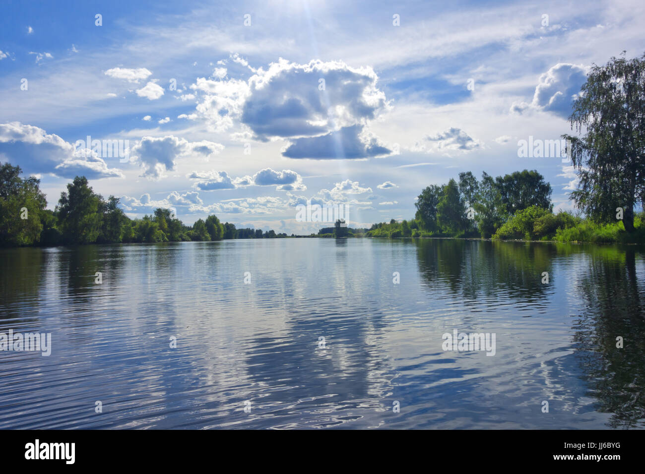 beautiful summer lake Stock Photo - Alamy