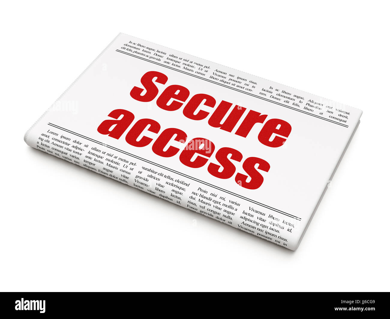 Safety concept: newspaper headline Secure Access Stock Photo - Alamy