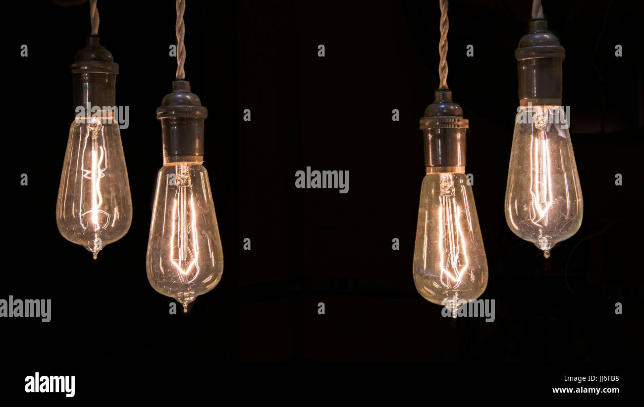 Vintage Electric Lights Stock Photo - Alamy