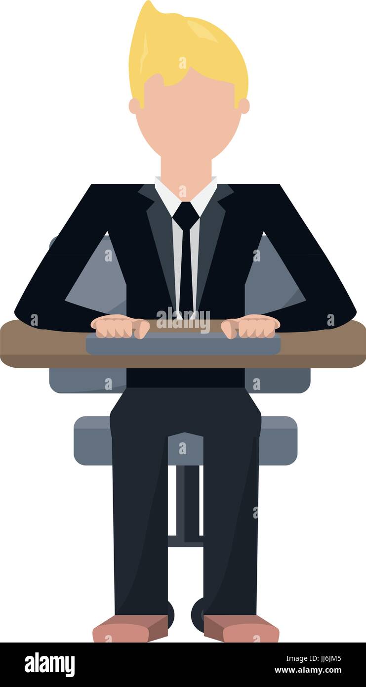 Man sitting on a chair icon vector illustration graphic design Stock ...