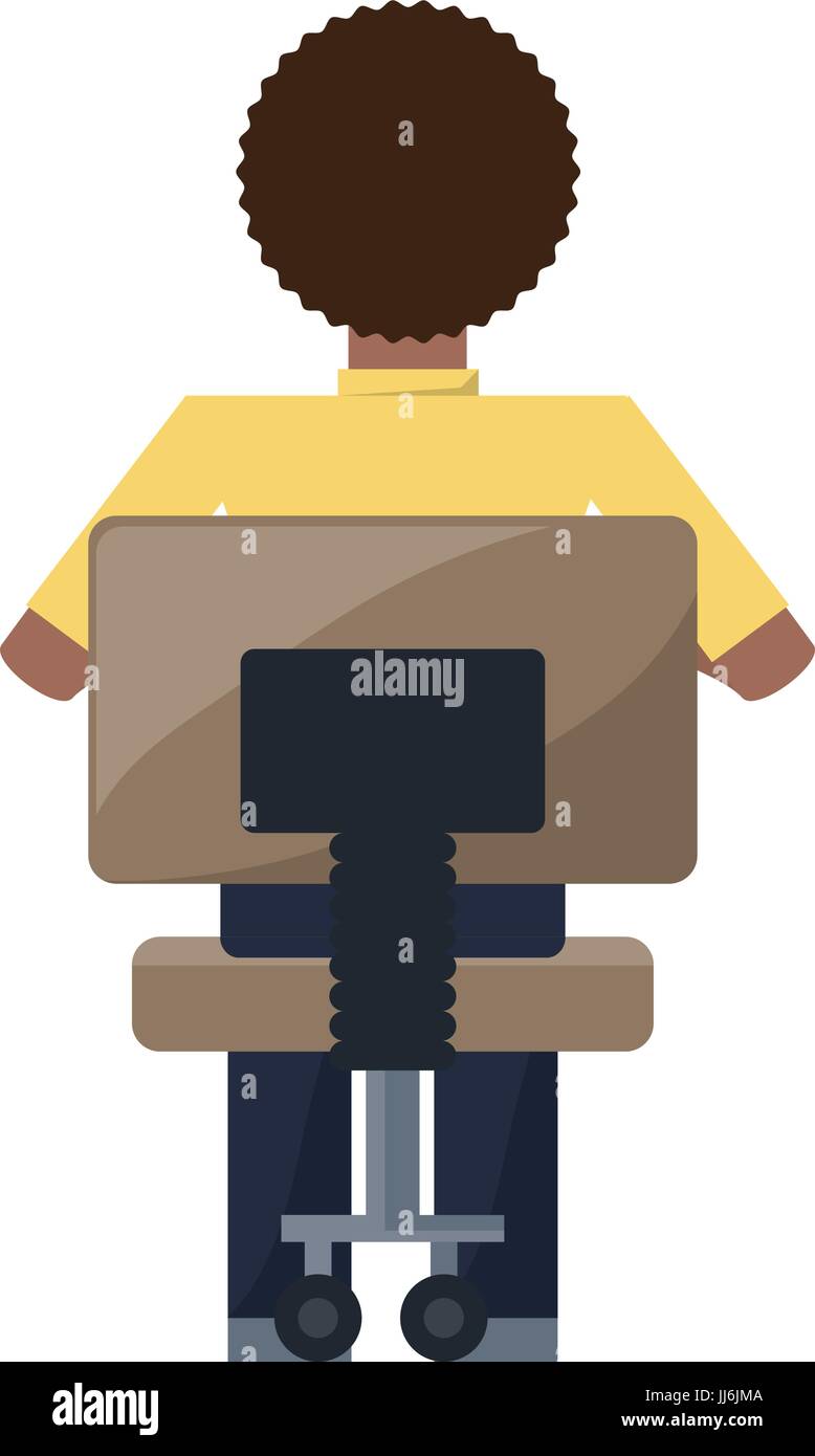 Man sitting on a chair icon vector illustration graphic design Stock ...