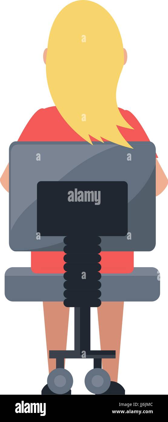 Woman sitting on a chair icon vector illustration graphic design Stock ...