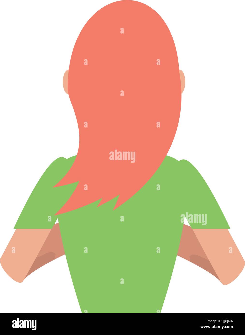 Young woman back icon vector illustration graphic design Stock Vector ...