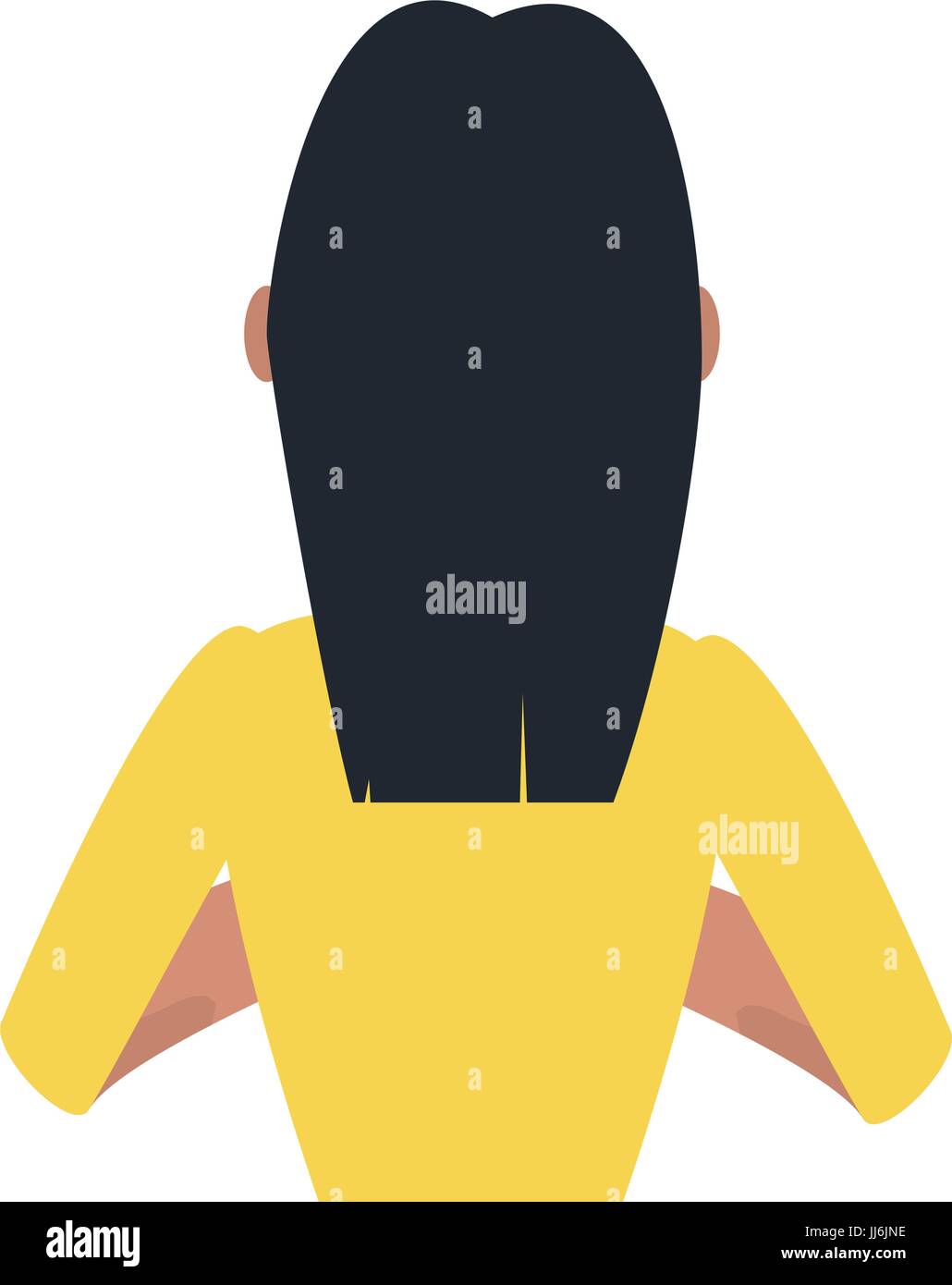 Young woman back icon vector illustration graphic design Stock Vector ...