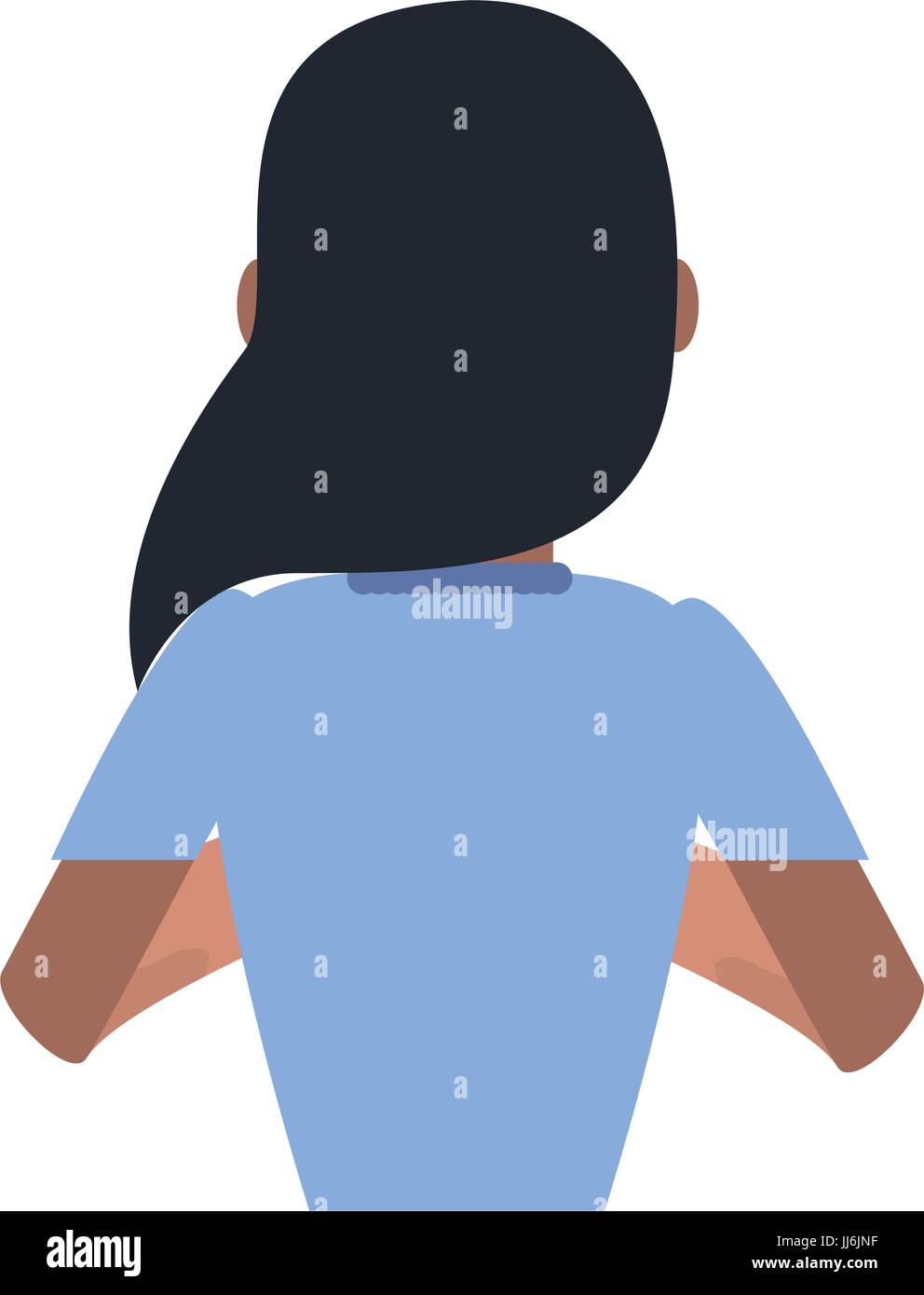 Back view anonymous young Stock Vector Images - Alamy