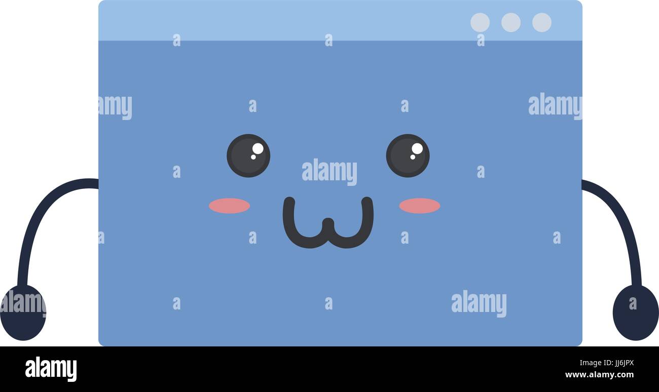 Website kawaii cartoon icon vector illustration graphic design Stock ...