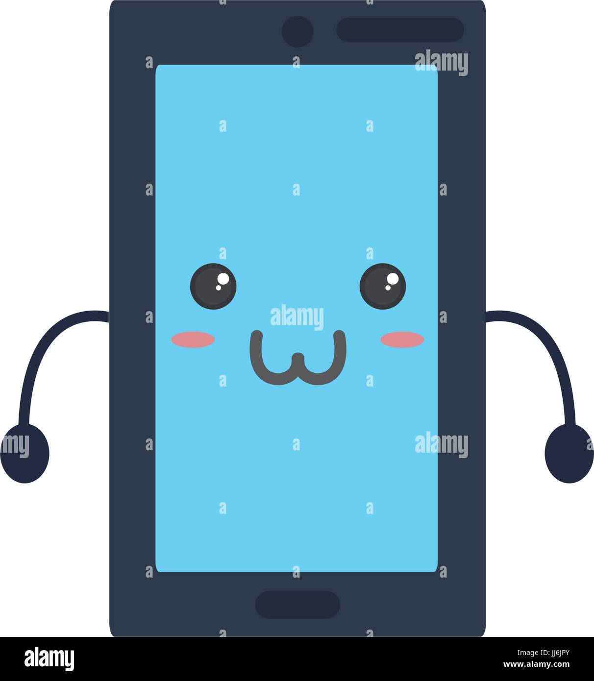 Cute smartphone kawaii icon vector illustration graphic design Stock ...