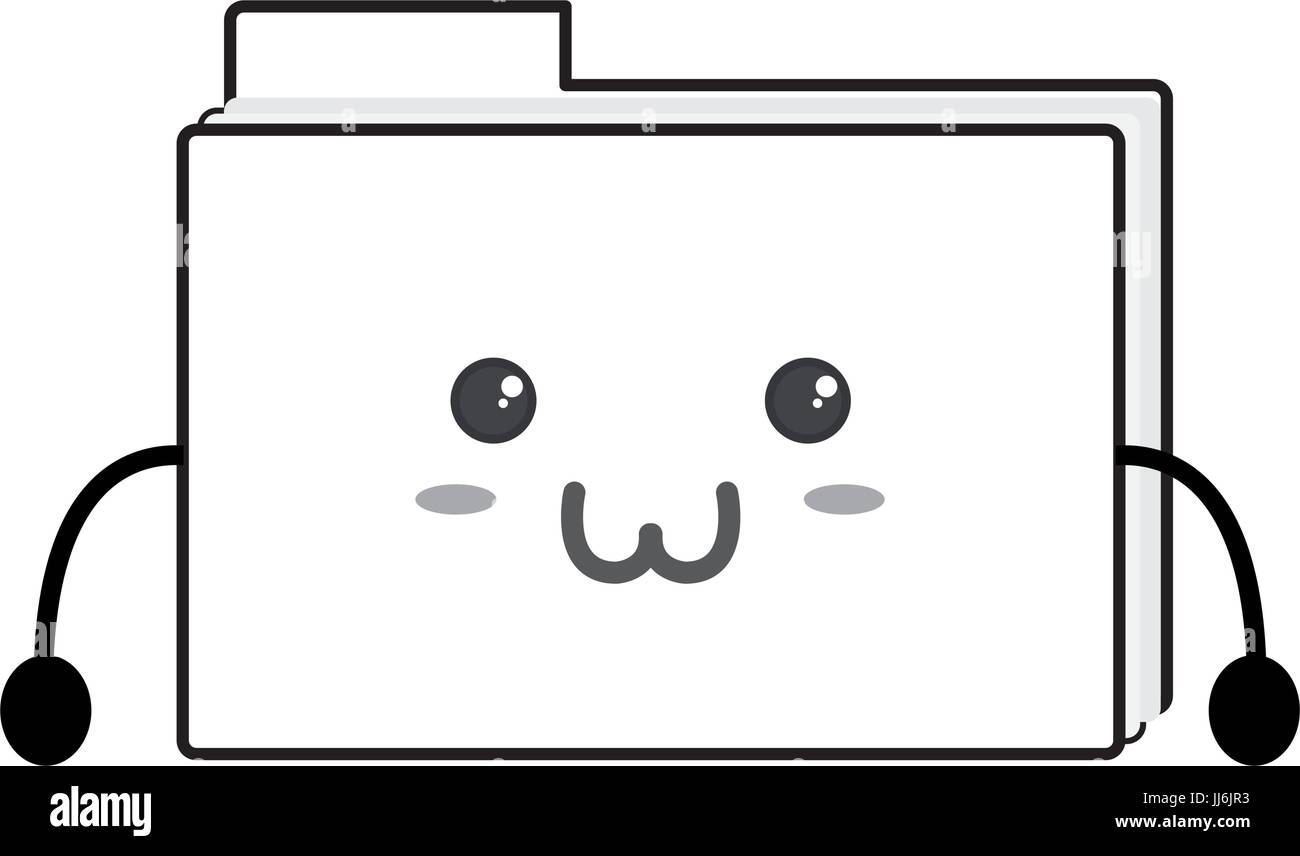 Cute folder kawaii icon vector illustration graphic design Stock Vector ...