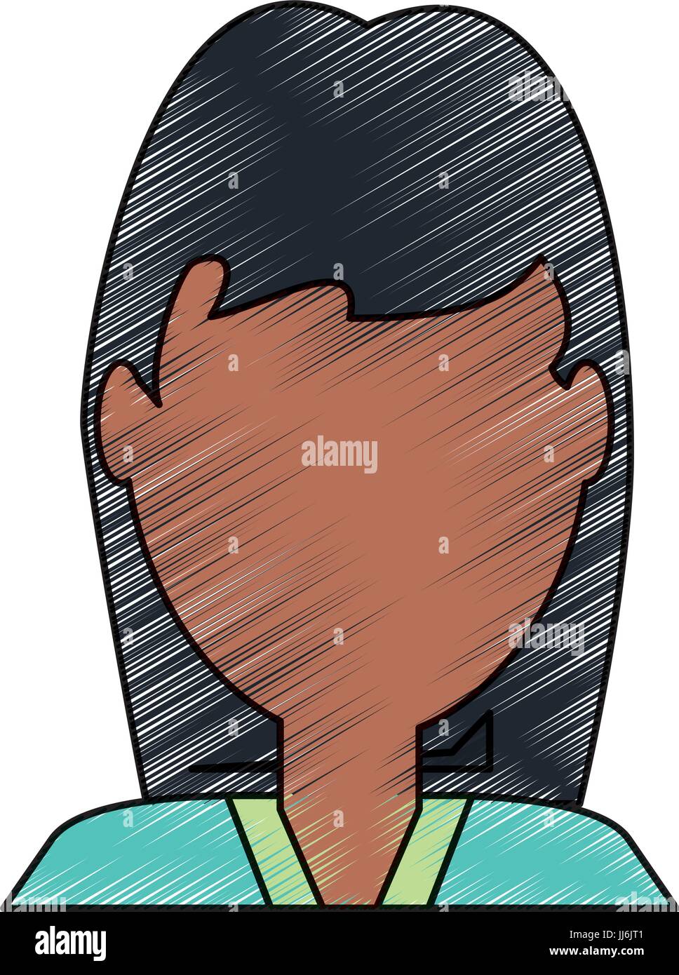 Woman faceless avatar icon vector illustration graphic design Stock ...