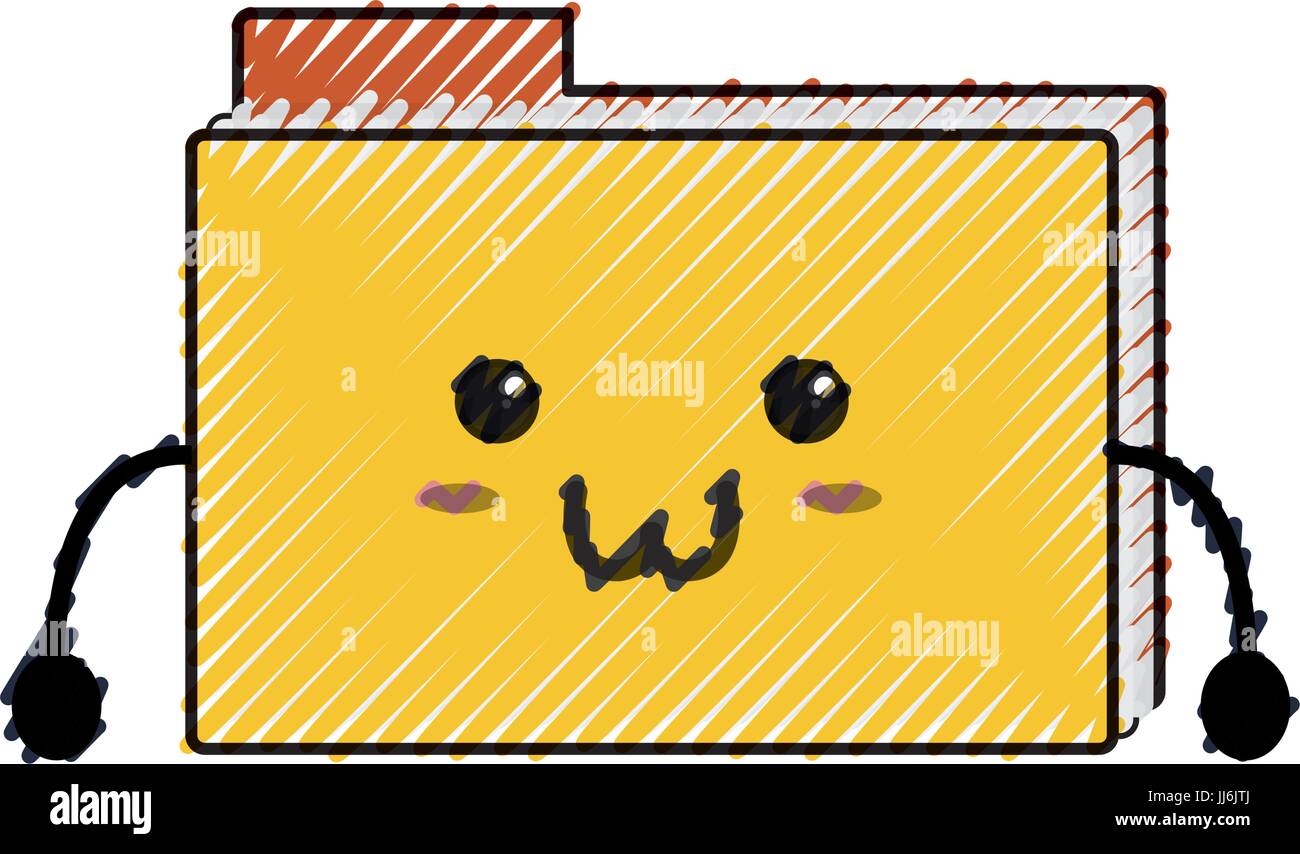 Cute folder kawaii icon vector illustration graphic design Stock Vector ...