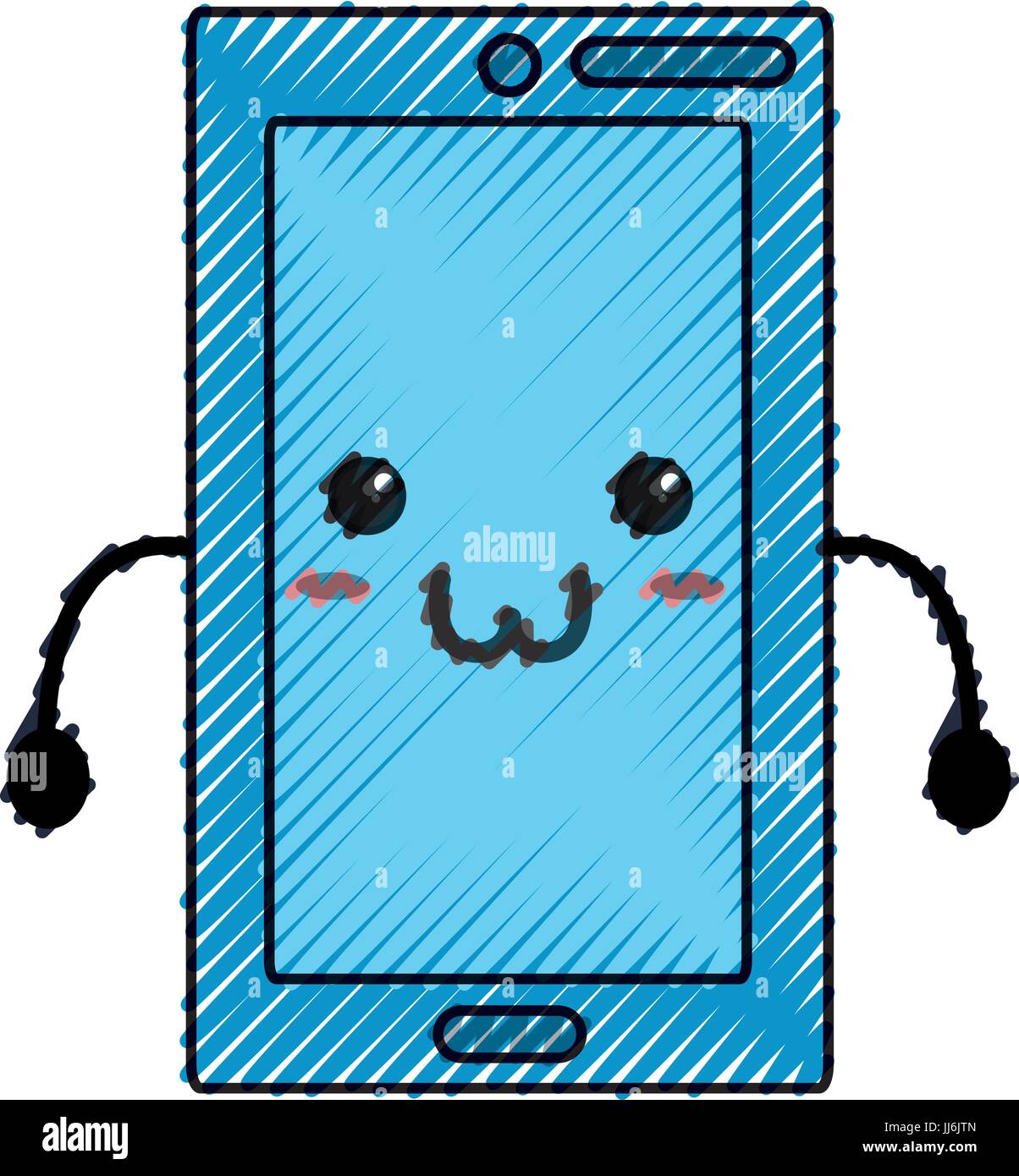 Cute smartphone kawaii icon vector illustration graphic design Stock ...