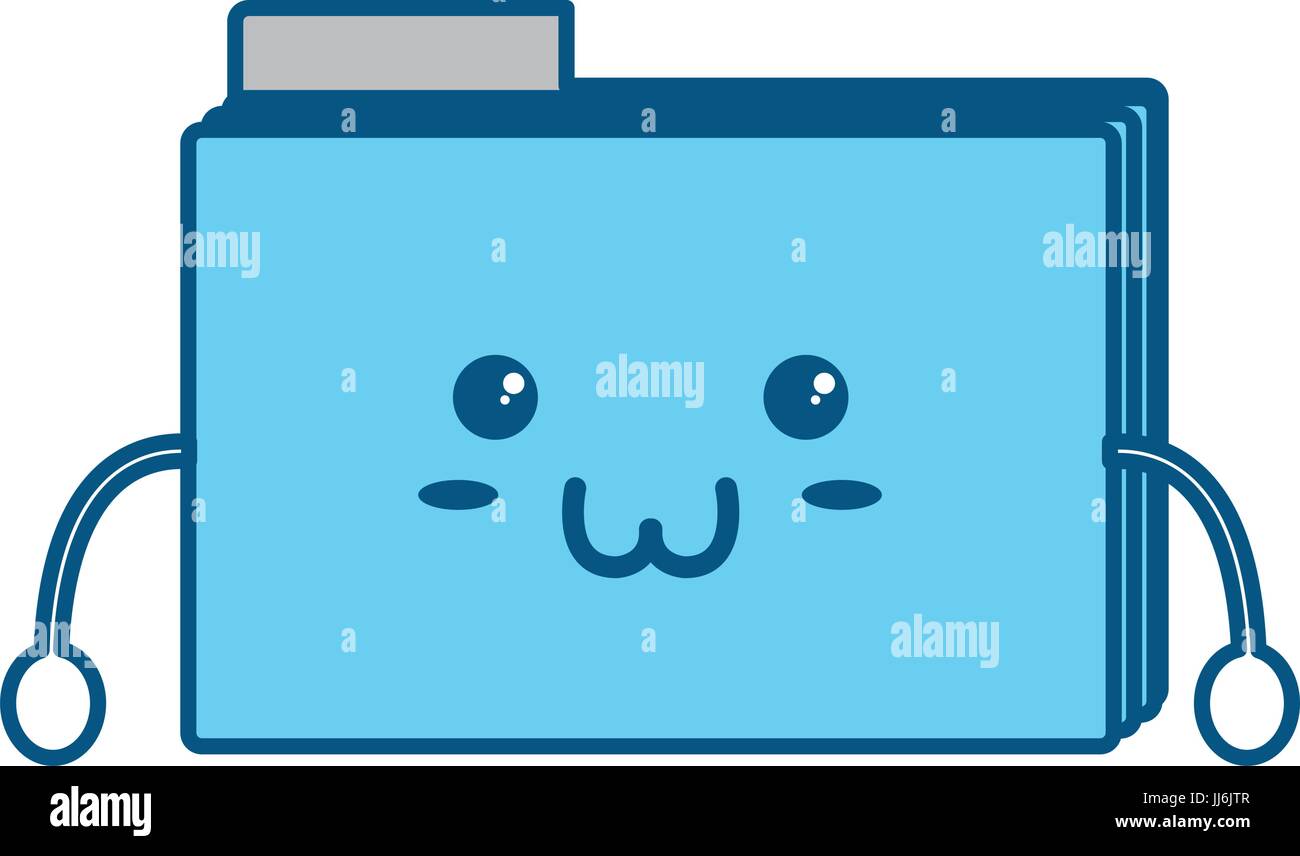 Cute folder kawaii icon vector illustration graphic design Stock Vector ...