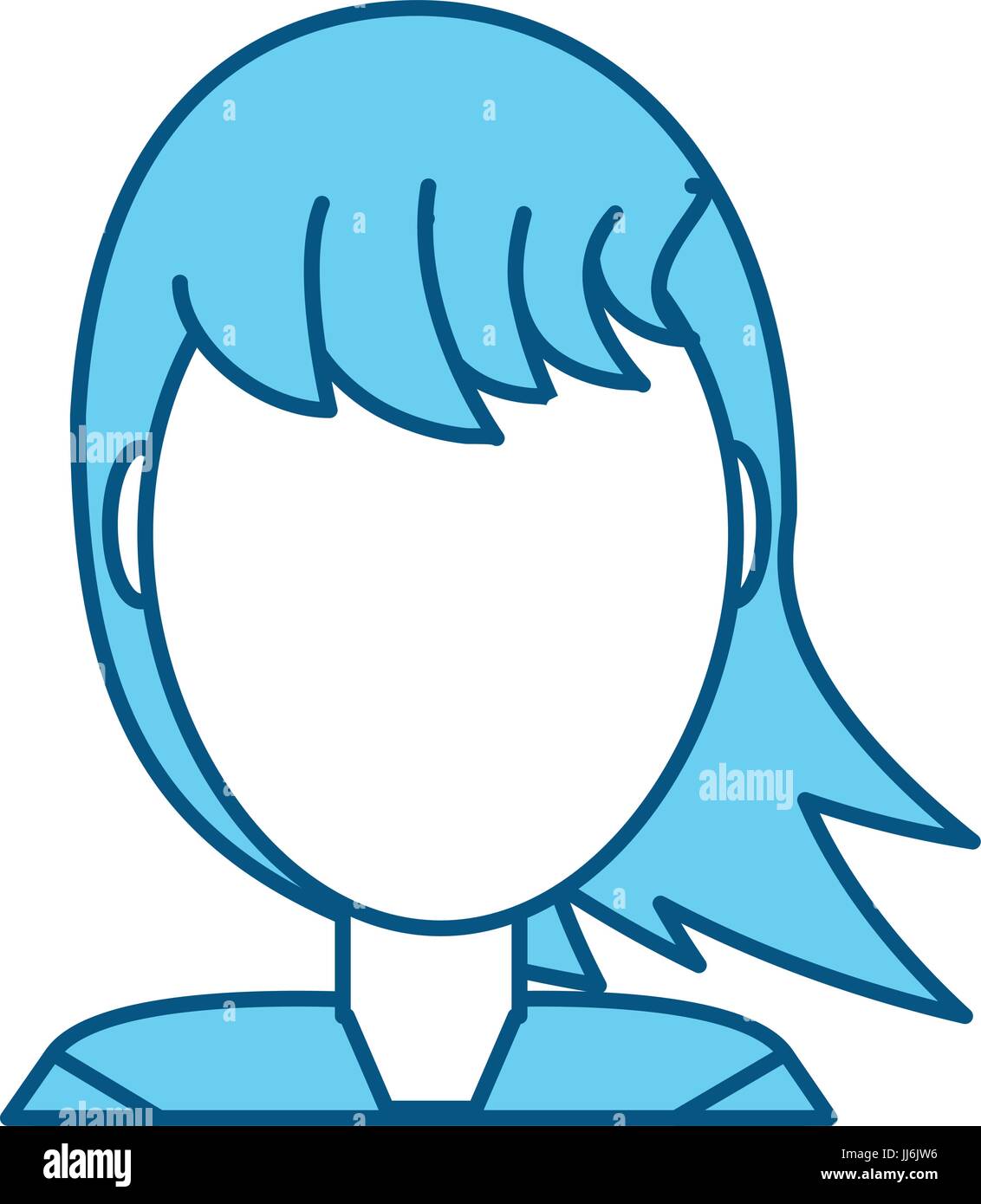 Woman faceless avatar icon vector illustration graphic design Stock ...