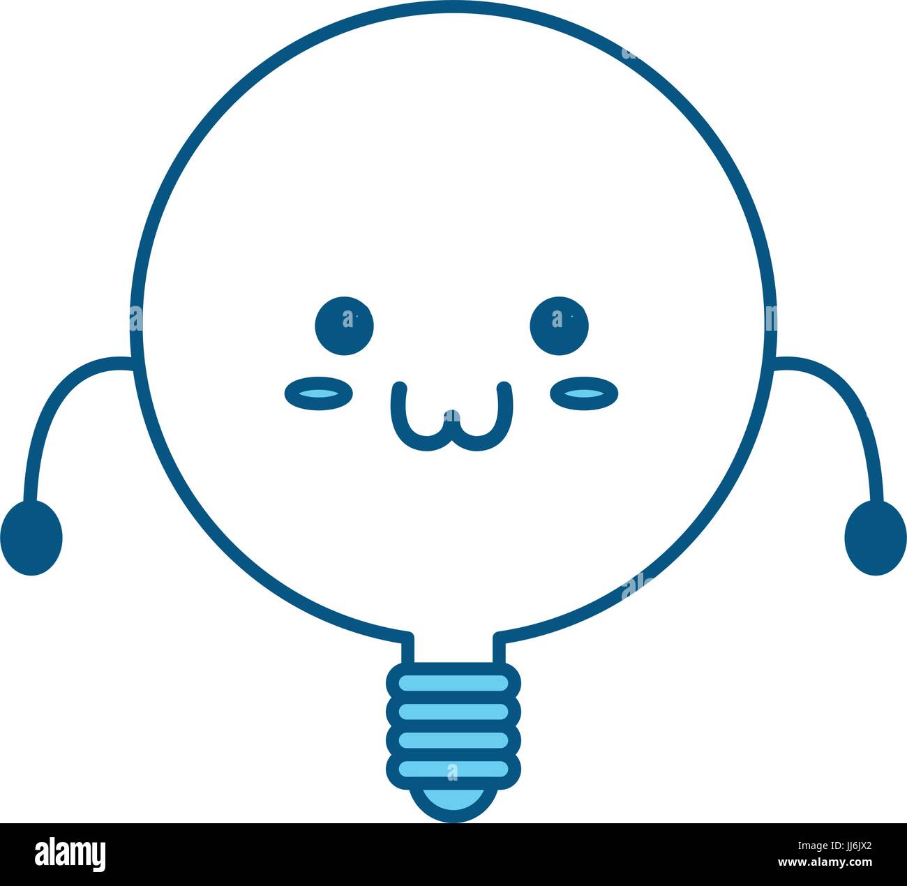 Cute bulb kawaii icon vector illustration graphic design Stock Vector ...