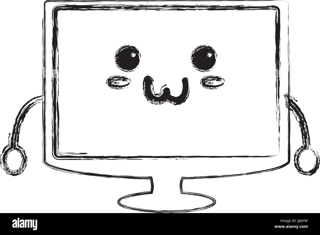 Cute tv Screen icon vector illustration graphic design Stock Vector ...