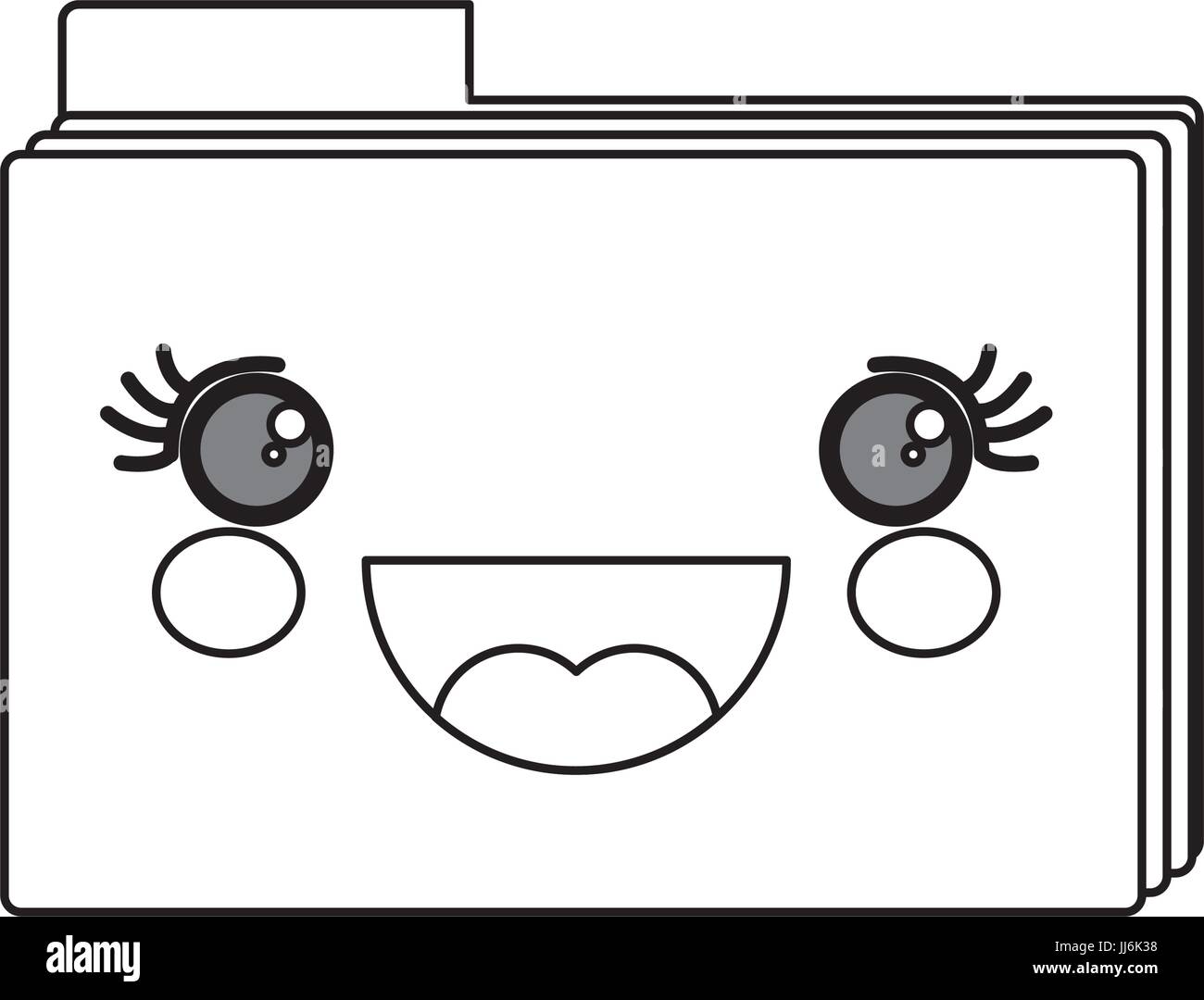 Cute folder kawaii icon vector illustration graphic design Stock Vector ...