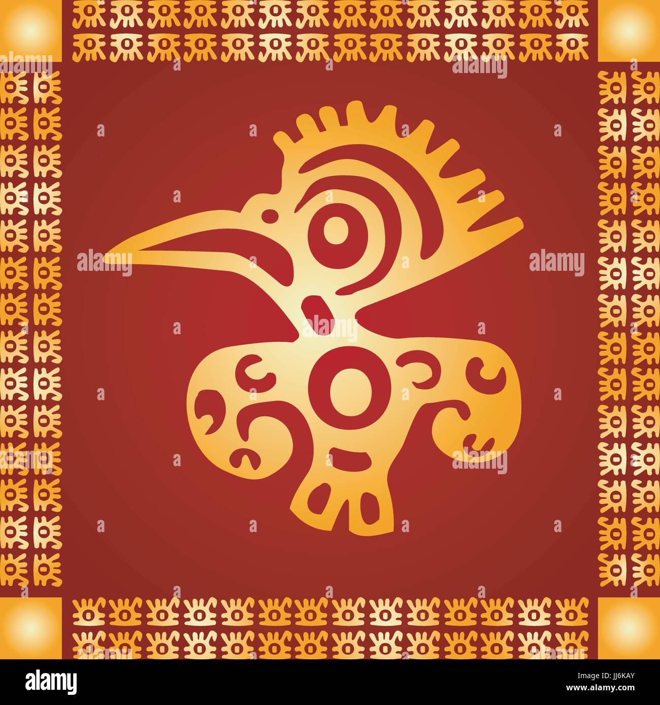 American indians, Maya and Aztec symbolic ornaments Stock Vector Image ...