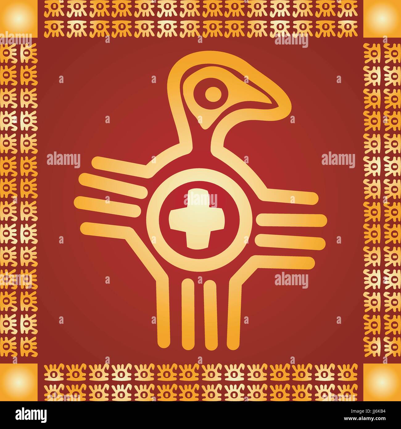 American indians, Maya and Aztec symbolic ornaments Stock Vector Image ...