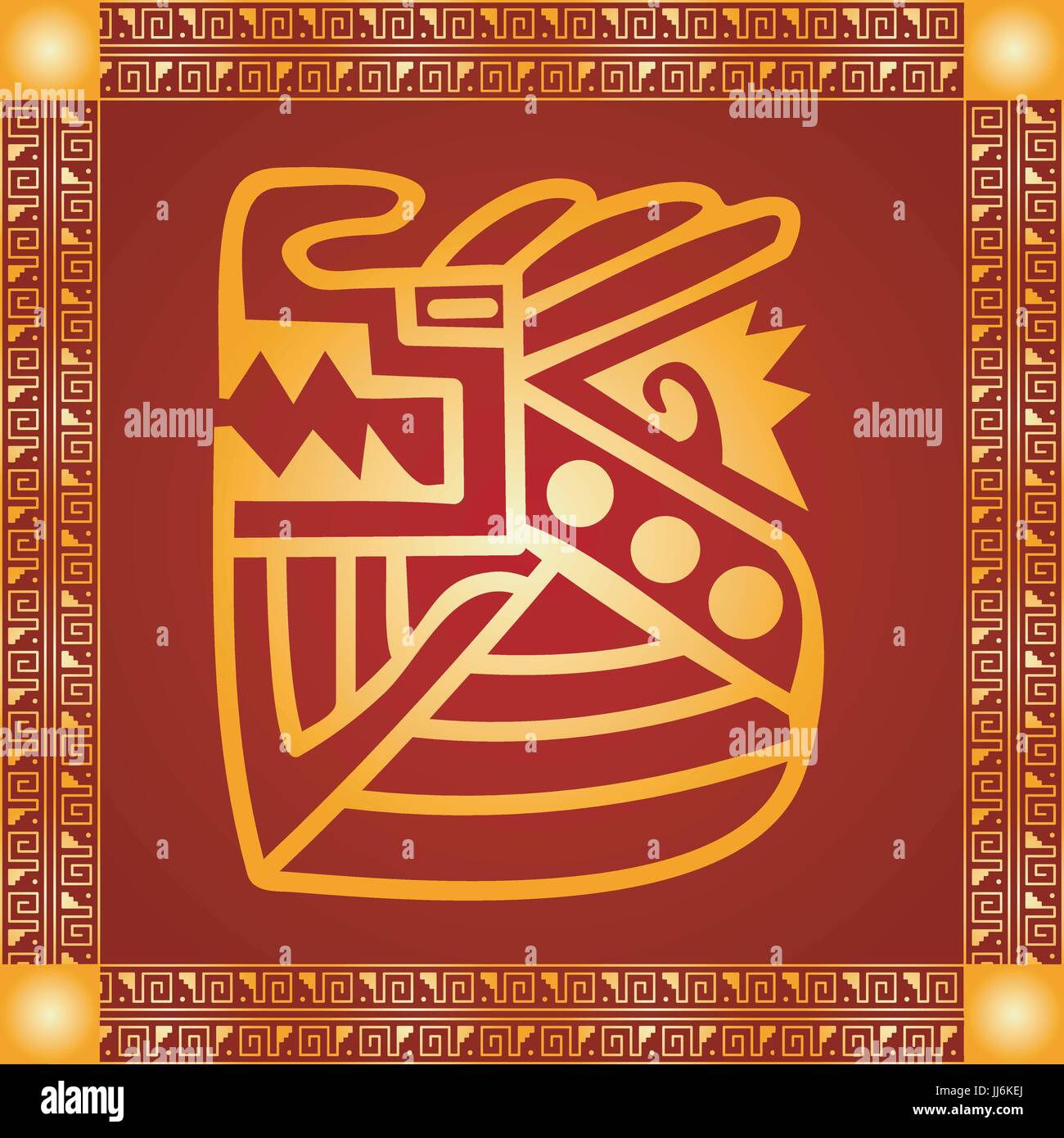 American indians, Maya and Aztec symbolic ornaments Stock Vector Image ...