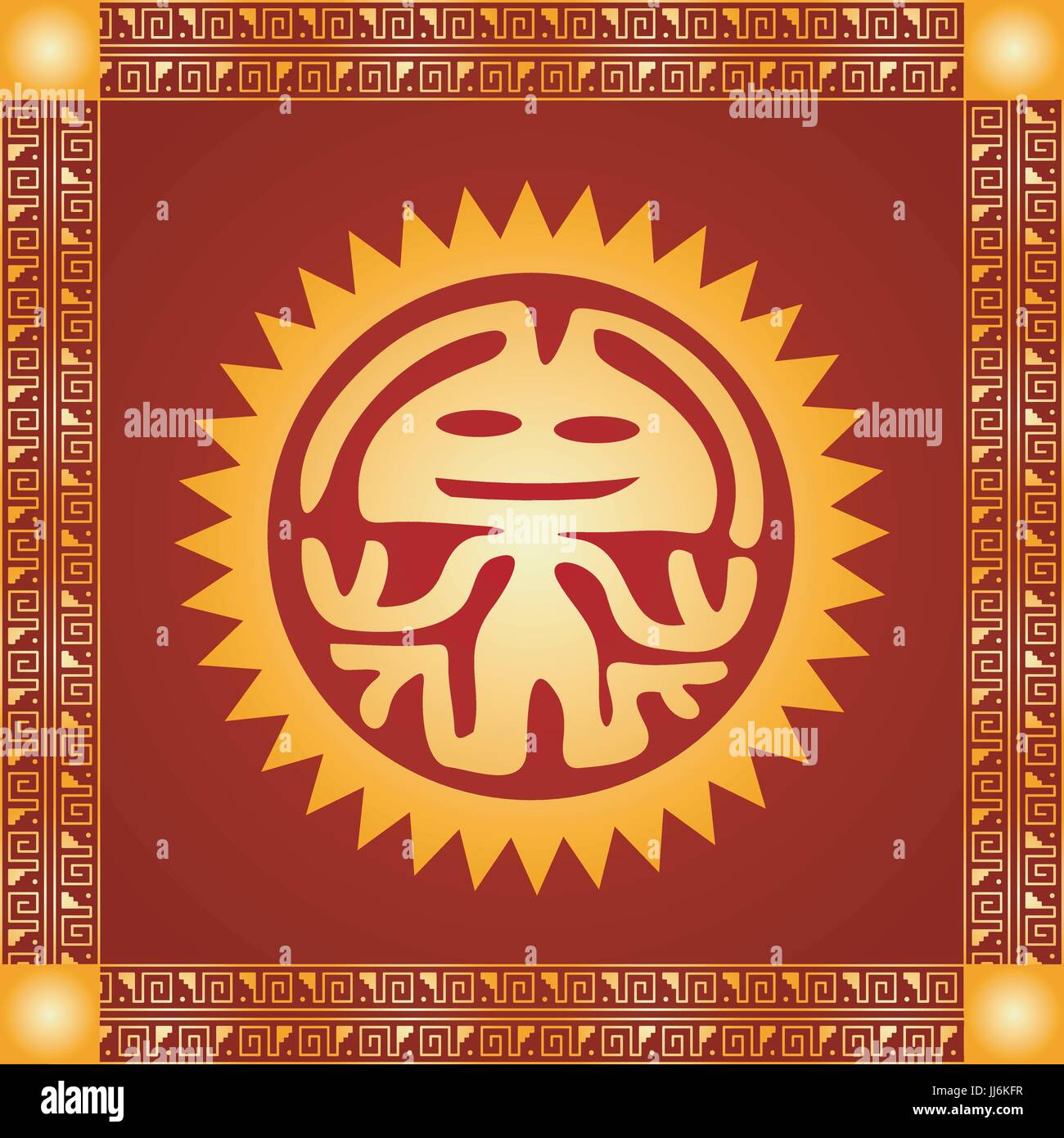 American indians, Maya and Aztec symbolic ornaments Stock Vector Image ...