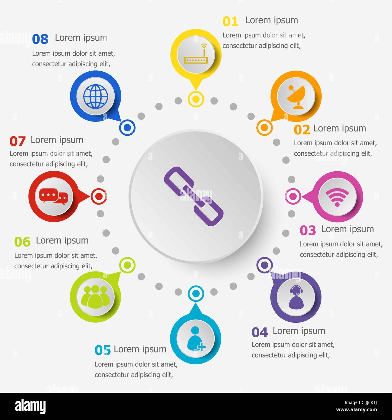 Social network infographic template Stock Vector Images - Alamy