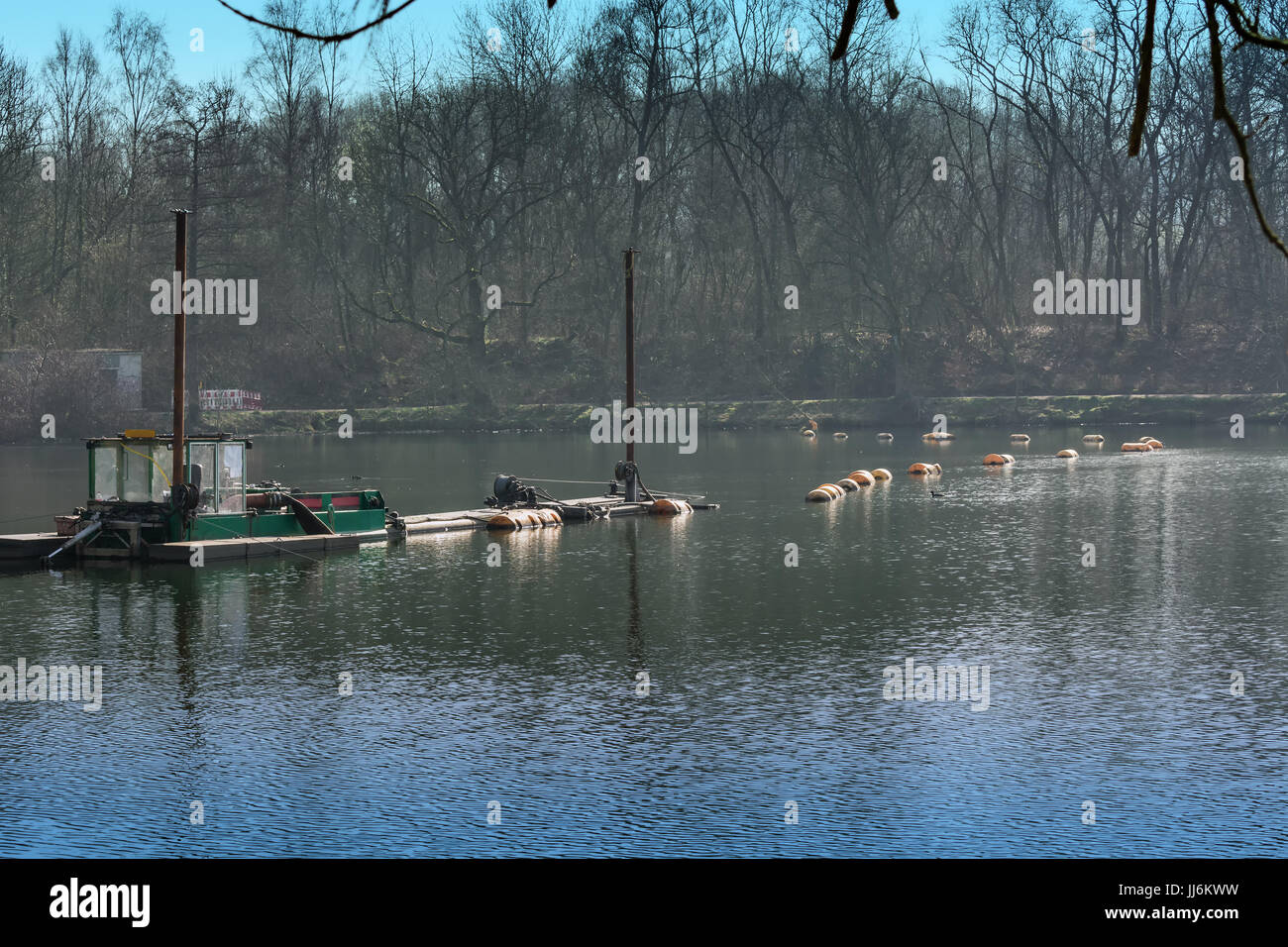 Dredger, Floating excavator when dredging of soil, sand and silt from a ...