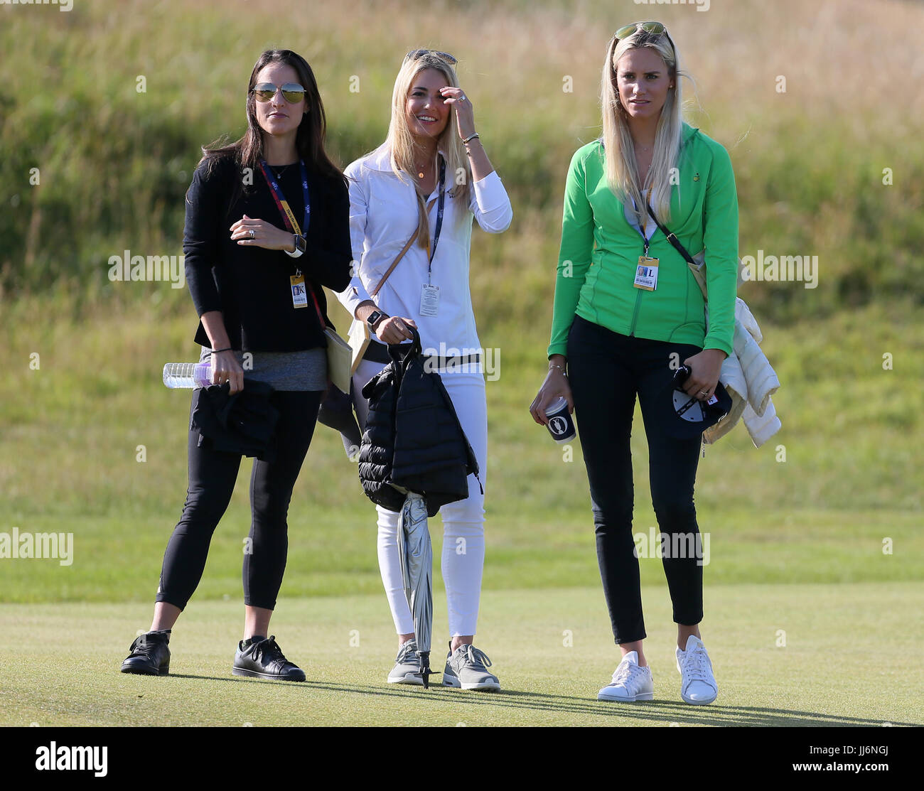 Angela Akins (left) fiancee of Spain's Sergio Garcia during practice ...