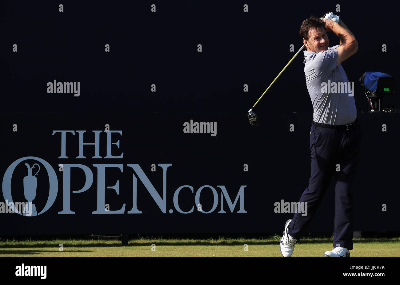 Sir Nick Faldo during practice day three of The Open Championship 2017 ...