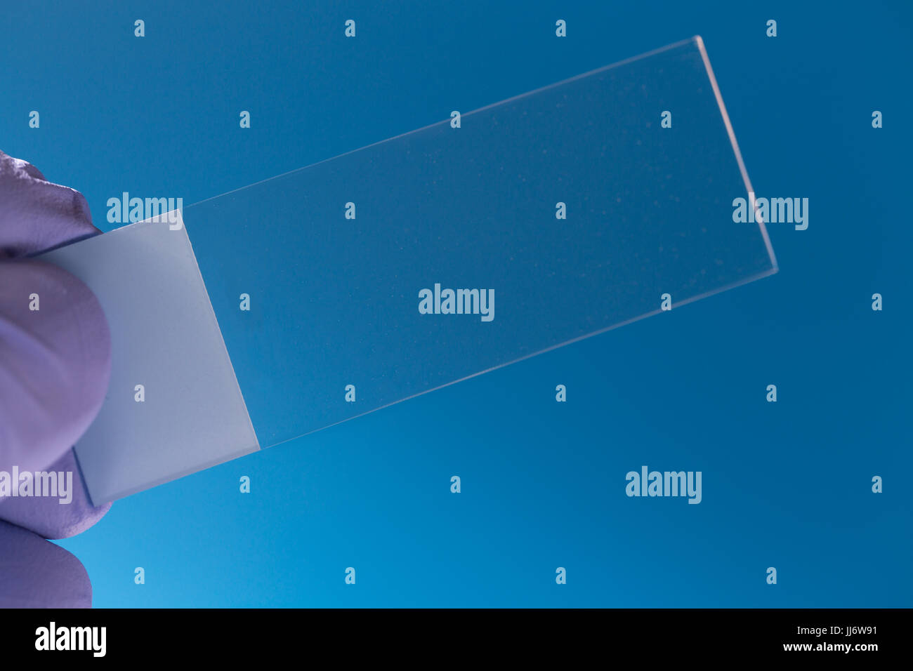 Microscope slide in hand Stock Photo - Alamy