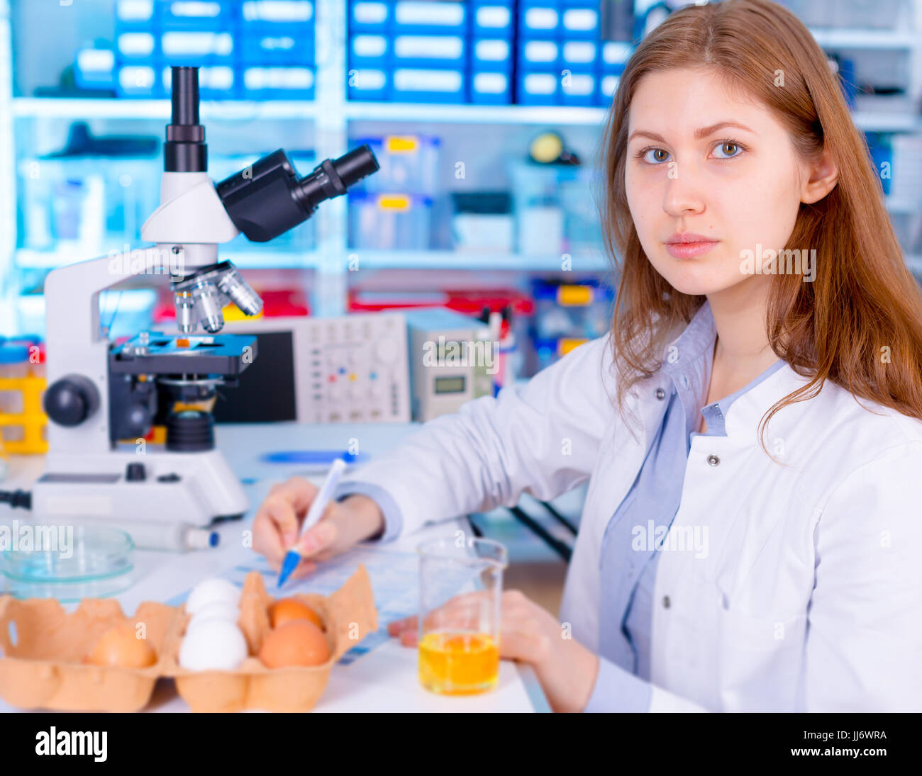 Women work in food quality inspection laboratory Stock Photo - Alamy
