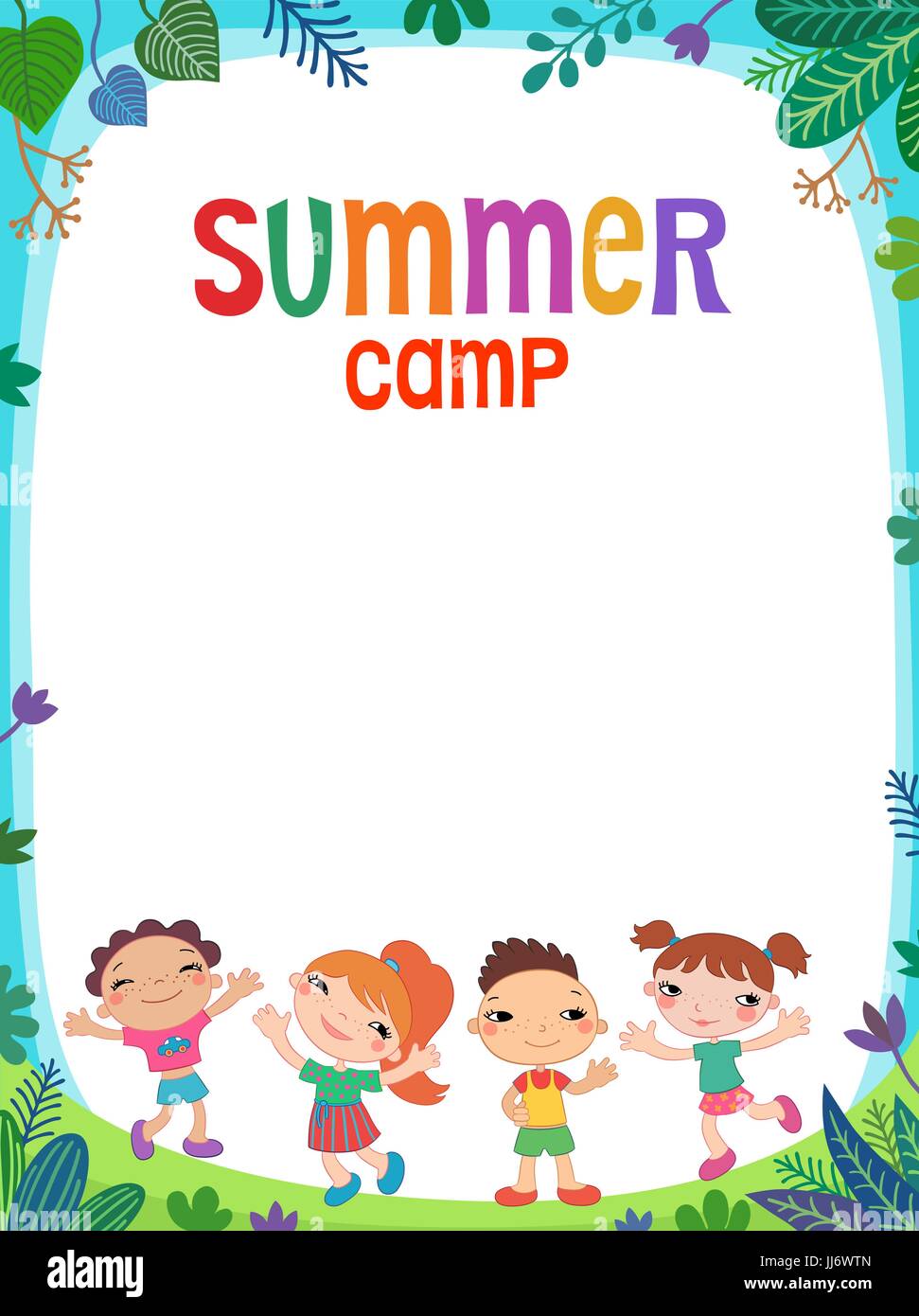 Kids summer art Stock Vector Images - Alamy