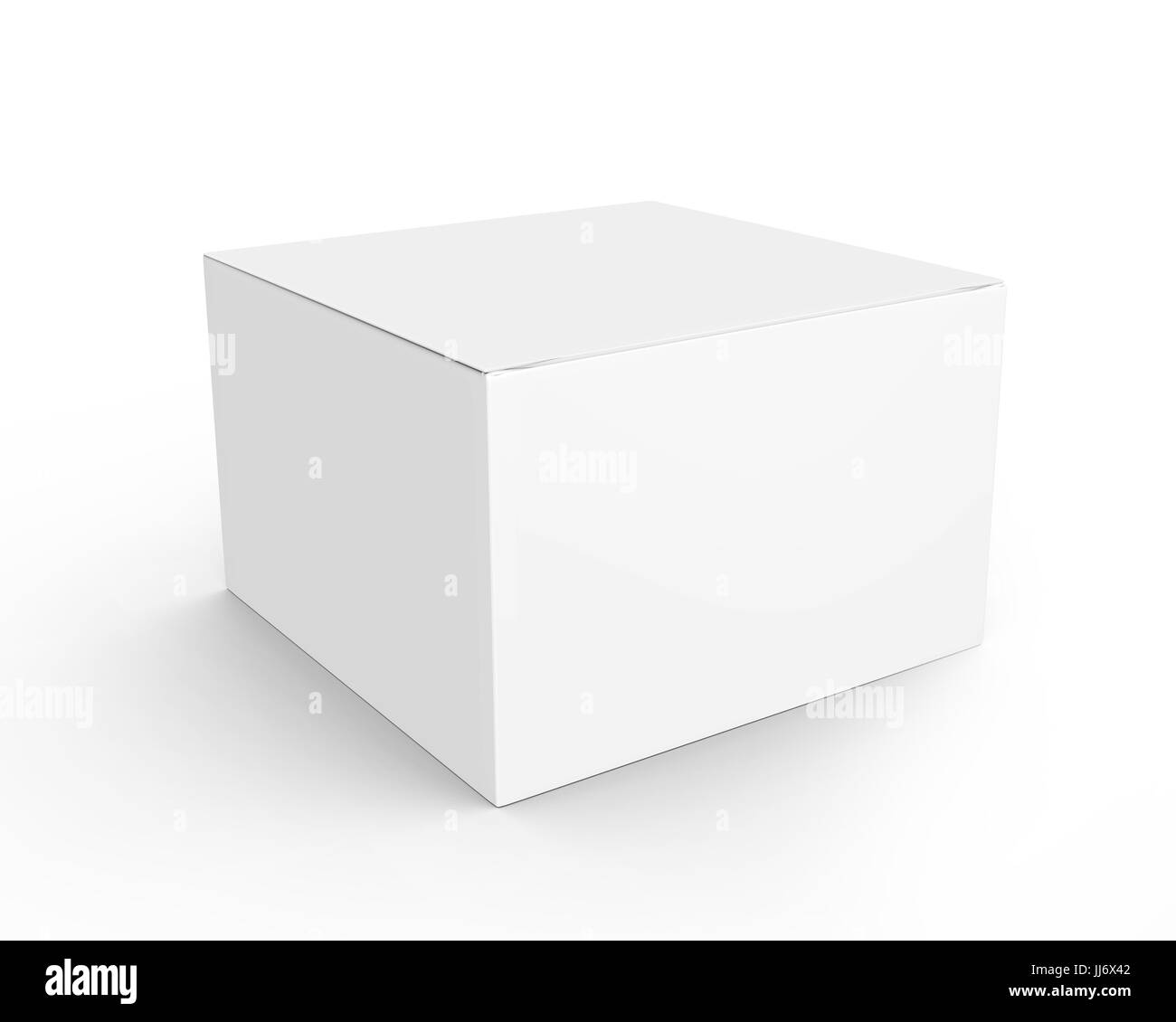 Blank paper box mockup, white paper box in 3d rendering isolated on ...