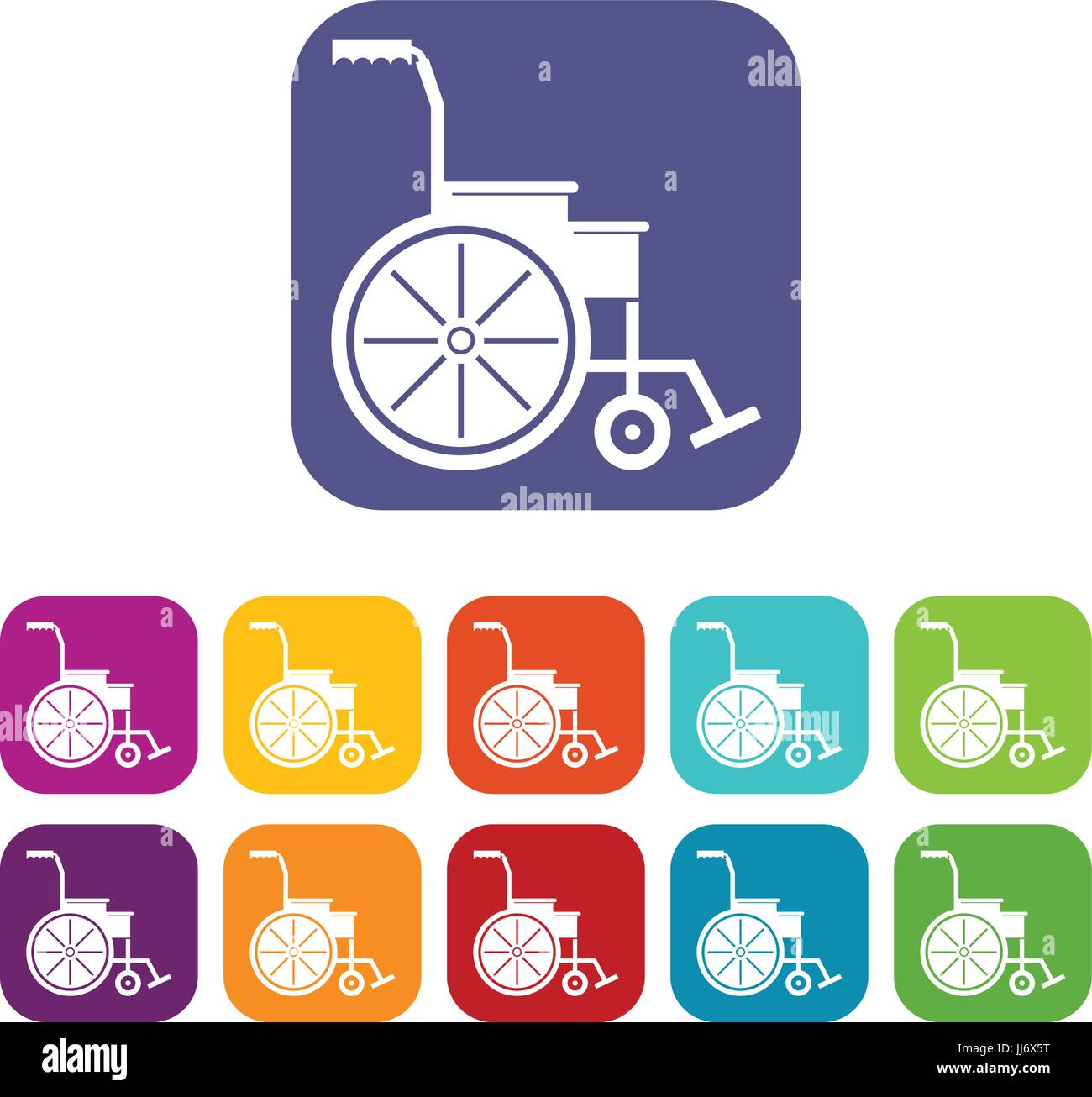 Wheelchair icons set Stock Vector Image & Art - Alamy