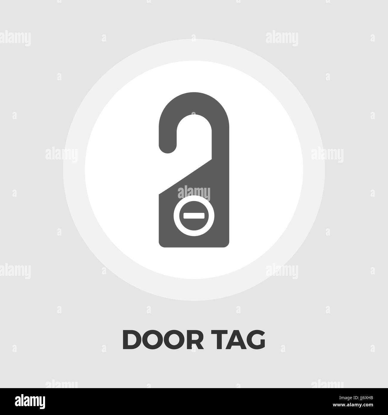 Door Tag Icon Vector. Flat icon isolated on the white background ...
