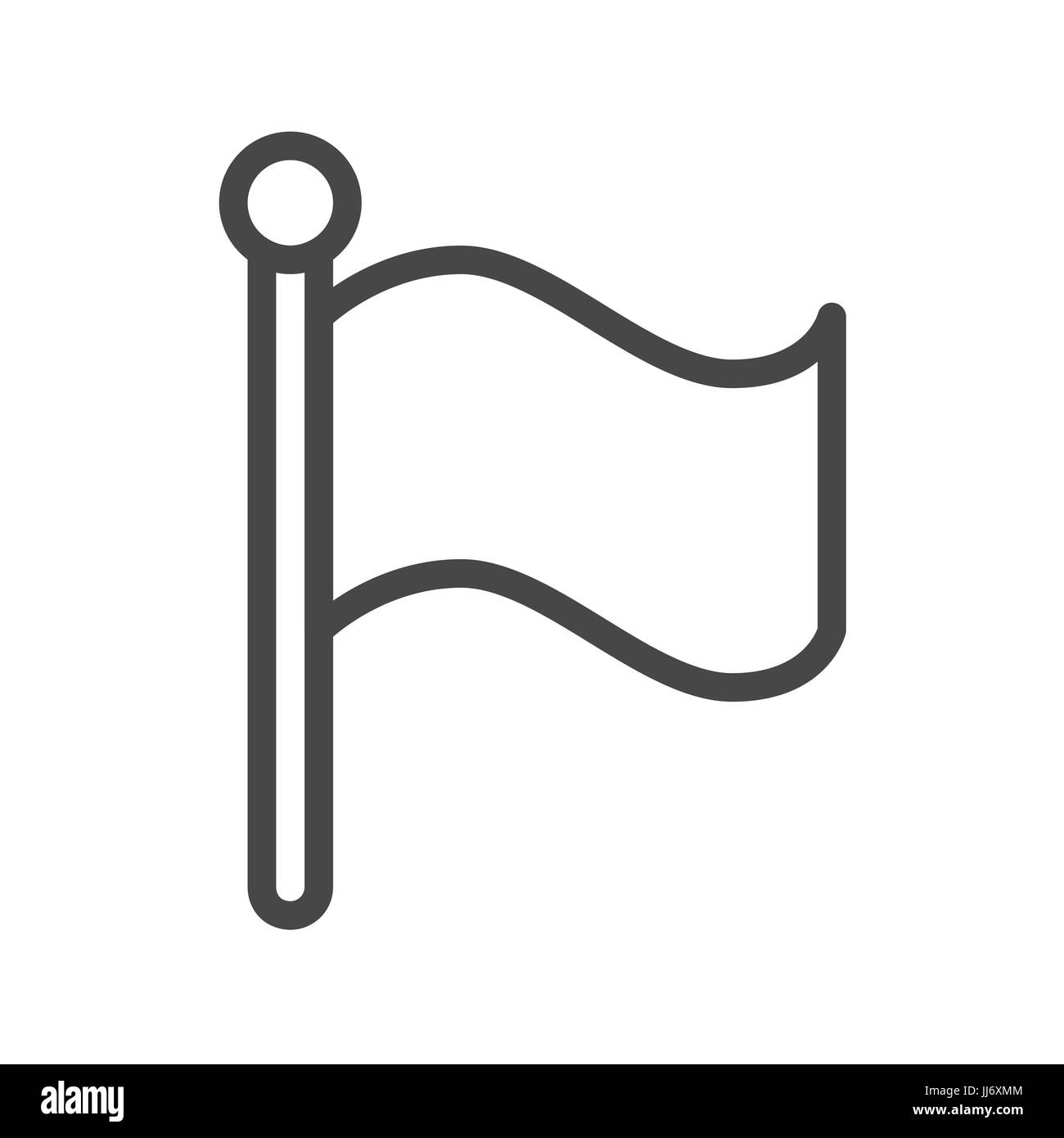 Flag Thin Line Vector Icon. Flat icon isolated on the white background ...