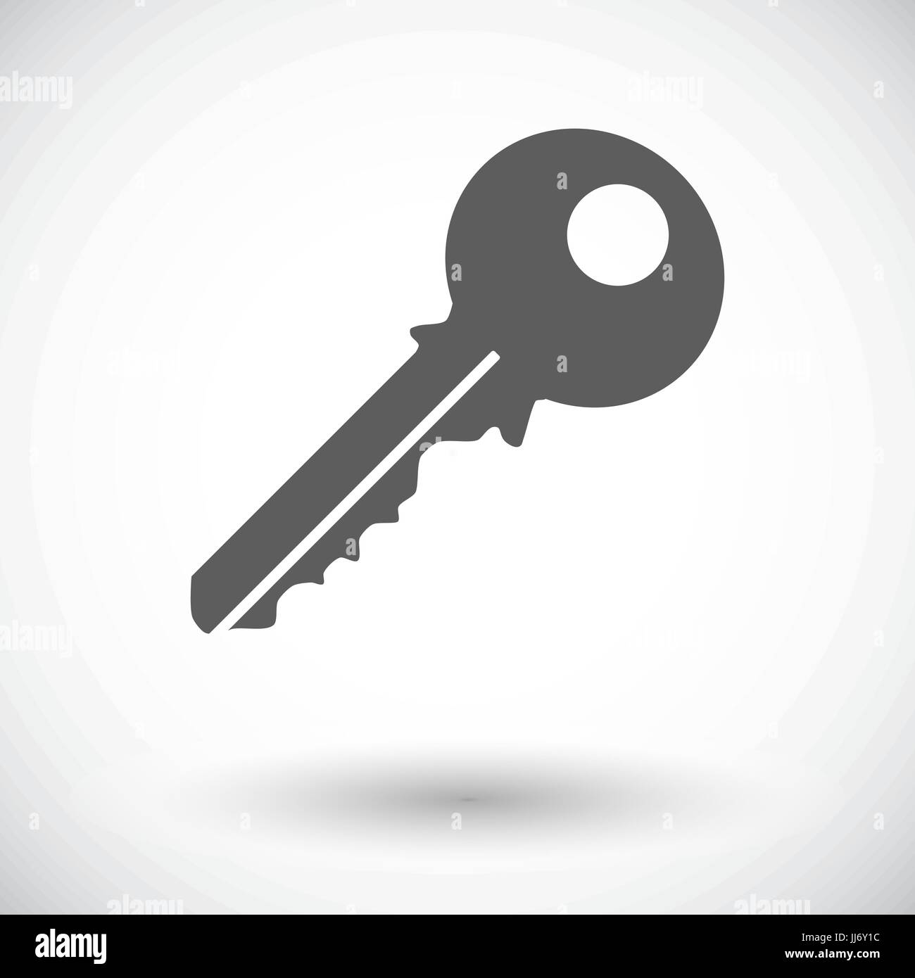 Key. Single flat icon on white background. Vector illustration Stock ...