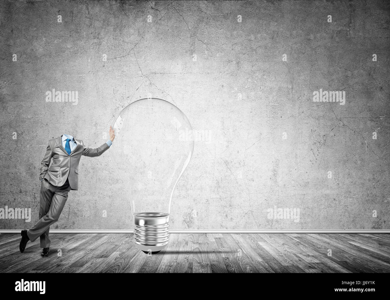 Headless man light bulb instead hi-res stock photography and images - Alamy