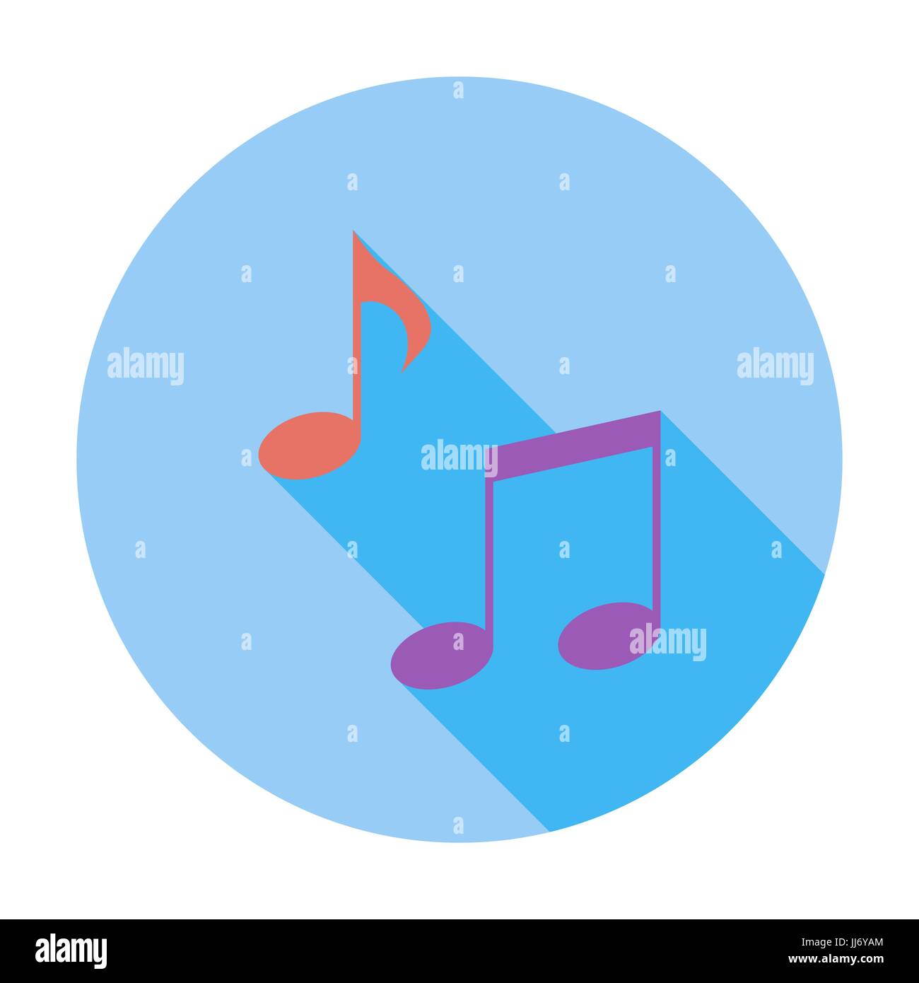 Music note symbols. Single flat color icon. Vector illustration Stock ...