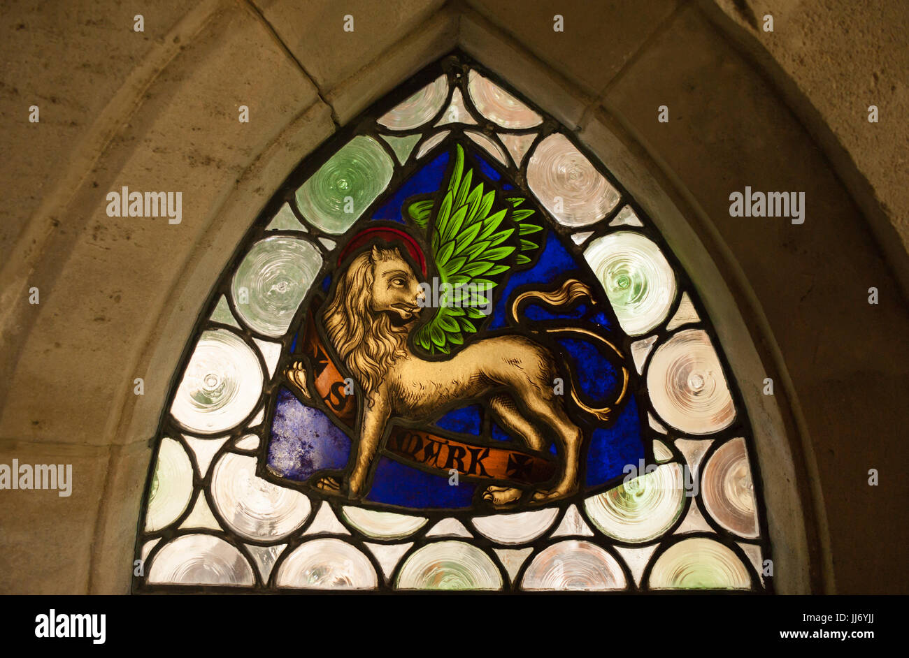 The Lion of Saint Mark, representing the evangelist St Mark, pictured ...