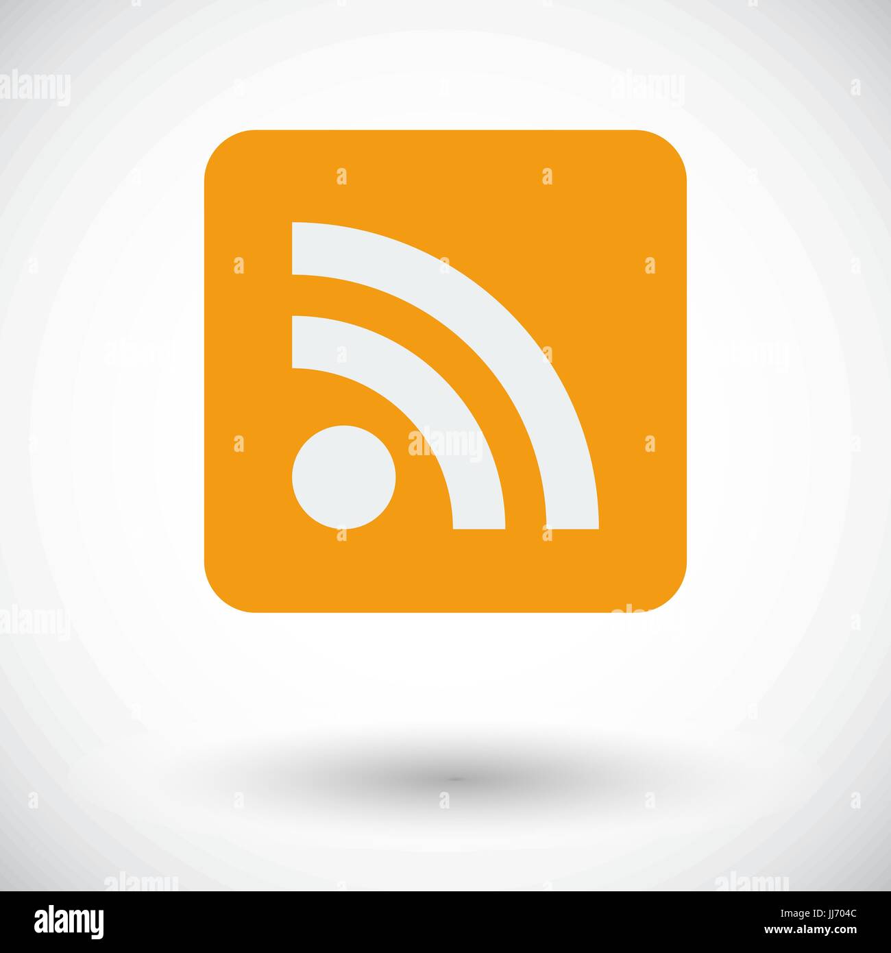 Rss. Single flat icon on white background. Vector illustration Stock ...