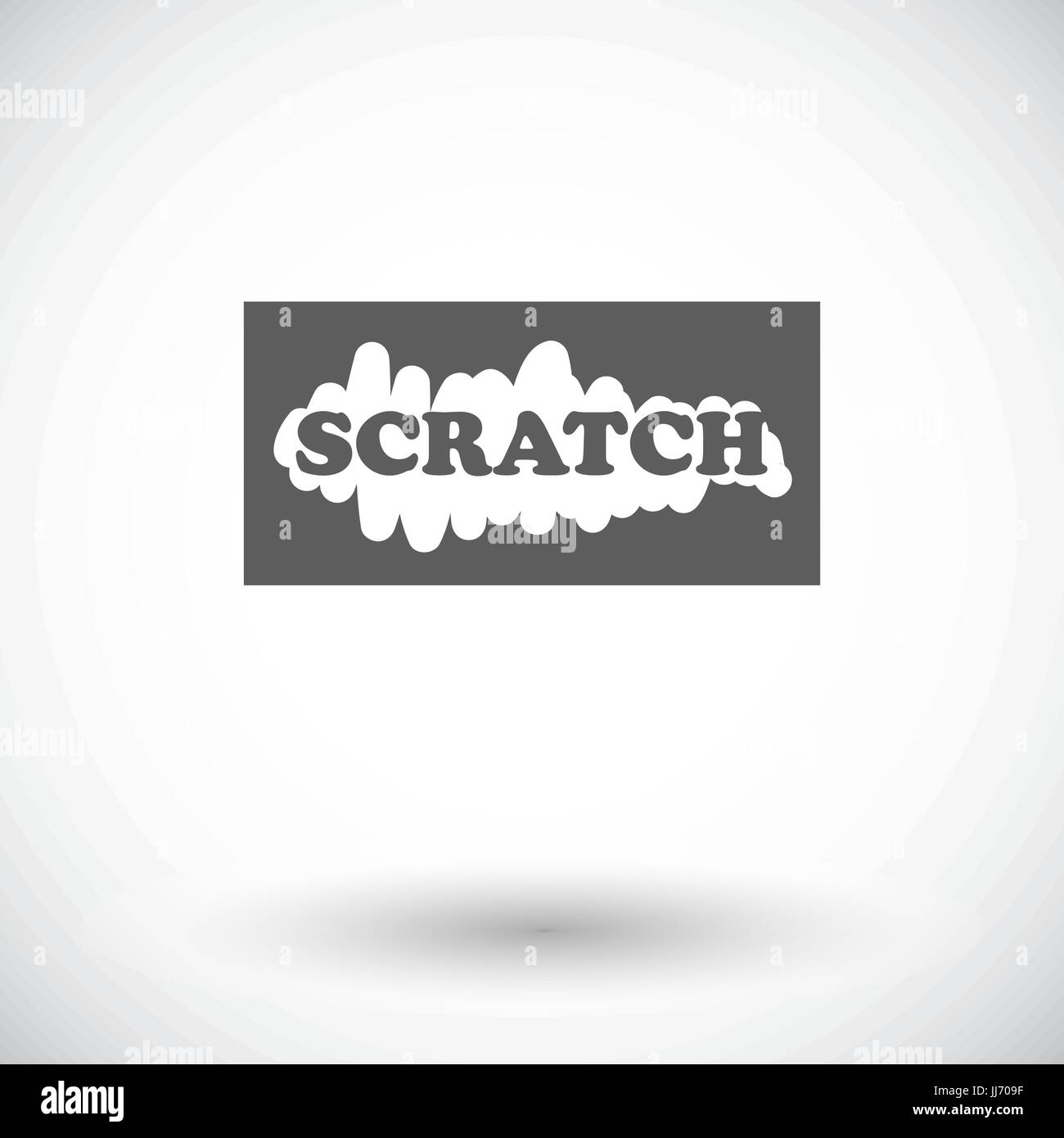 Scratch card. Single flat icon on white background. Vector illustration ...