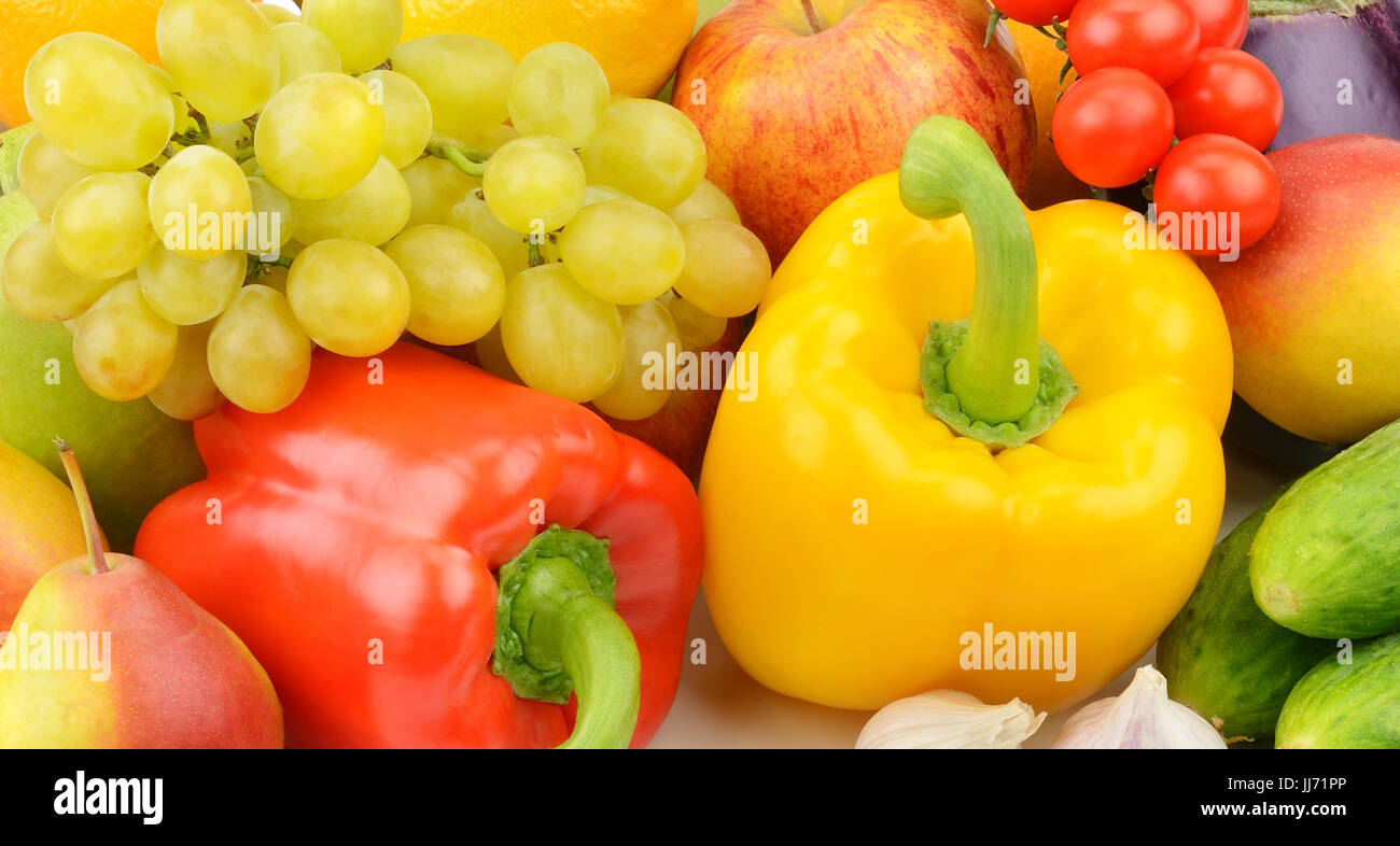 bright background of fruits and vegetables Stock Photo - Alamy